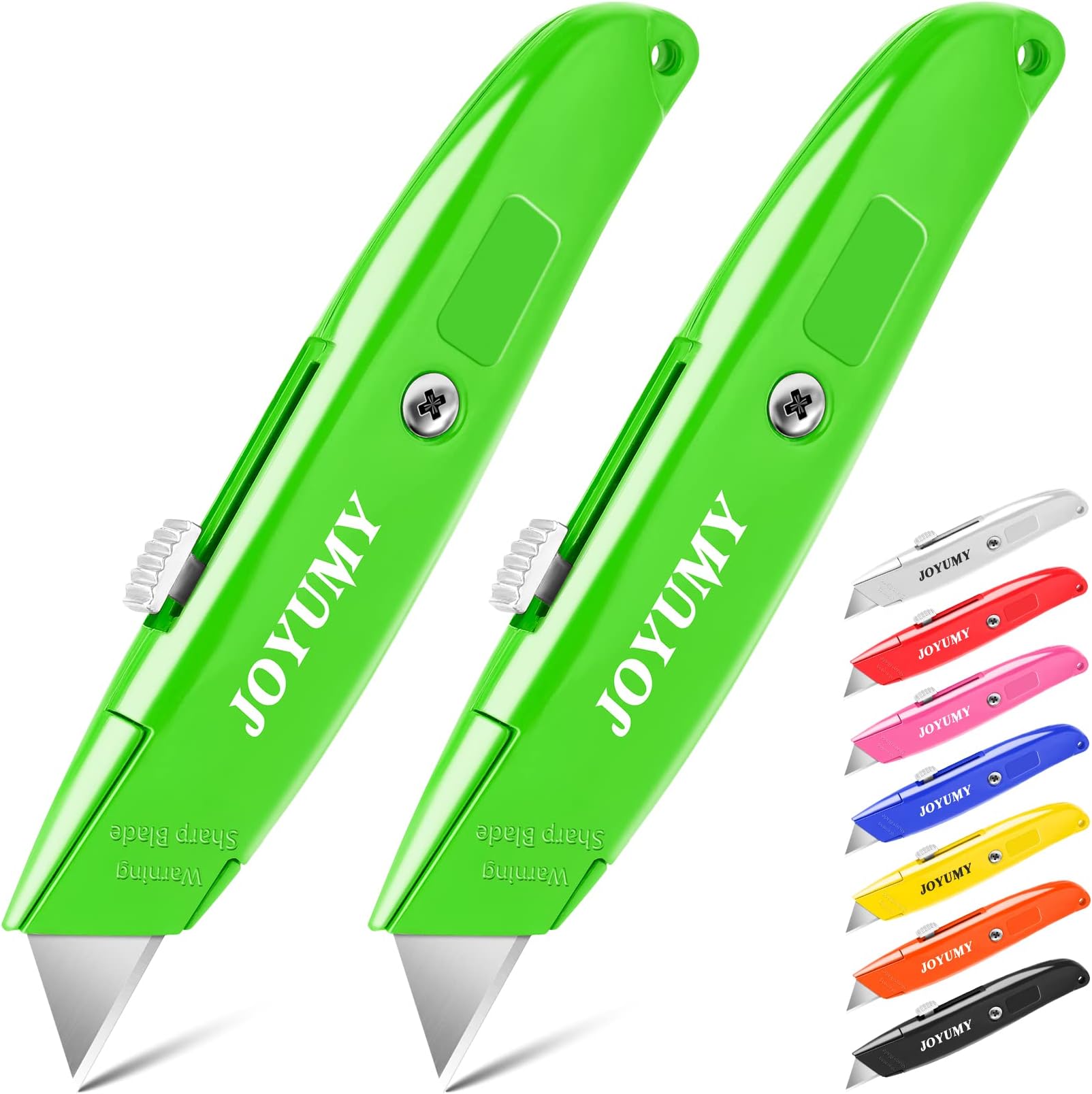 DIYSELF 2 Pack Box Cutter Retractable with 10 Pack Utility Knife Blades ...