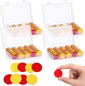 Two Color Counters, 1200 Pcs, Red/Yellow Counters for Kids Math ...