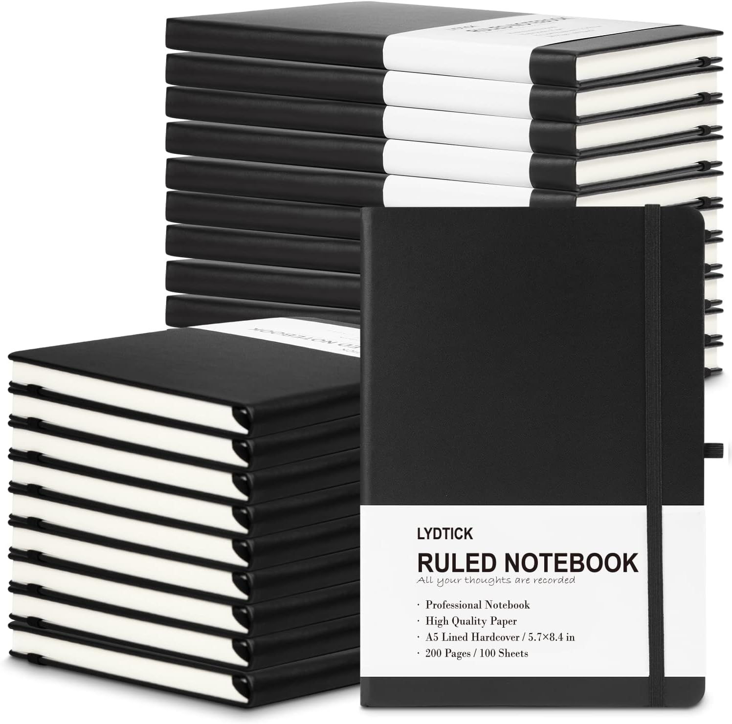 Amazon.com : Coopay 24 Pack A5 Journal Notebooks Classic College Ruled ...