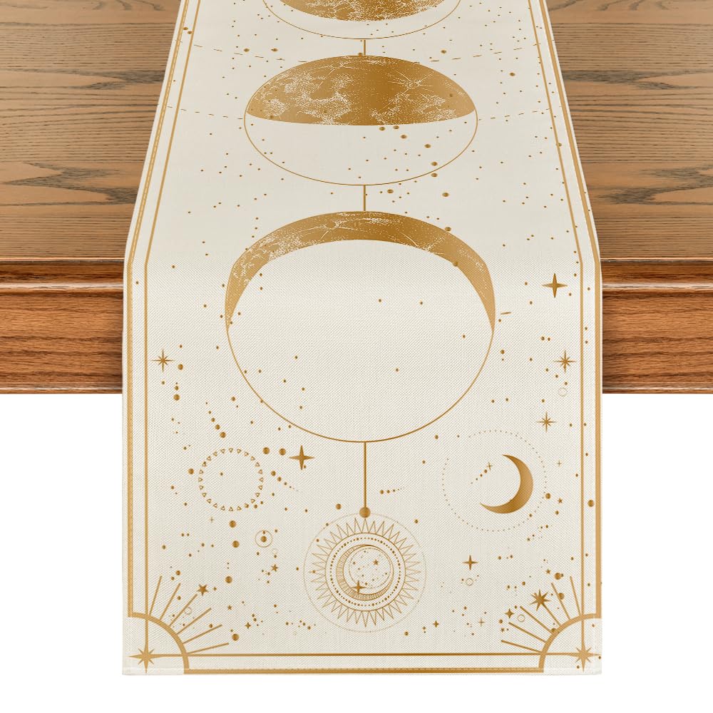 Amazon.com: Artoid Mode Beige Astrology Moon Magic Art Table Runner ...