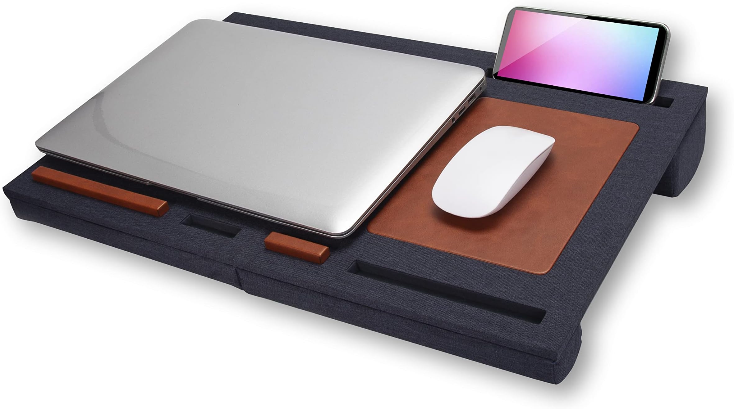 Amazon.co.jp: adelphos エアーデスク クッションテーブル 膝上 パソコン 膝上テーブル 折りたたみ 軽量 持ち運び pc ...