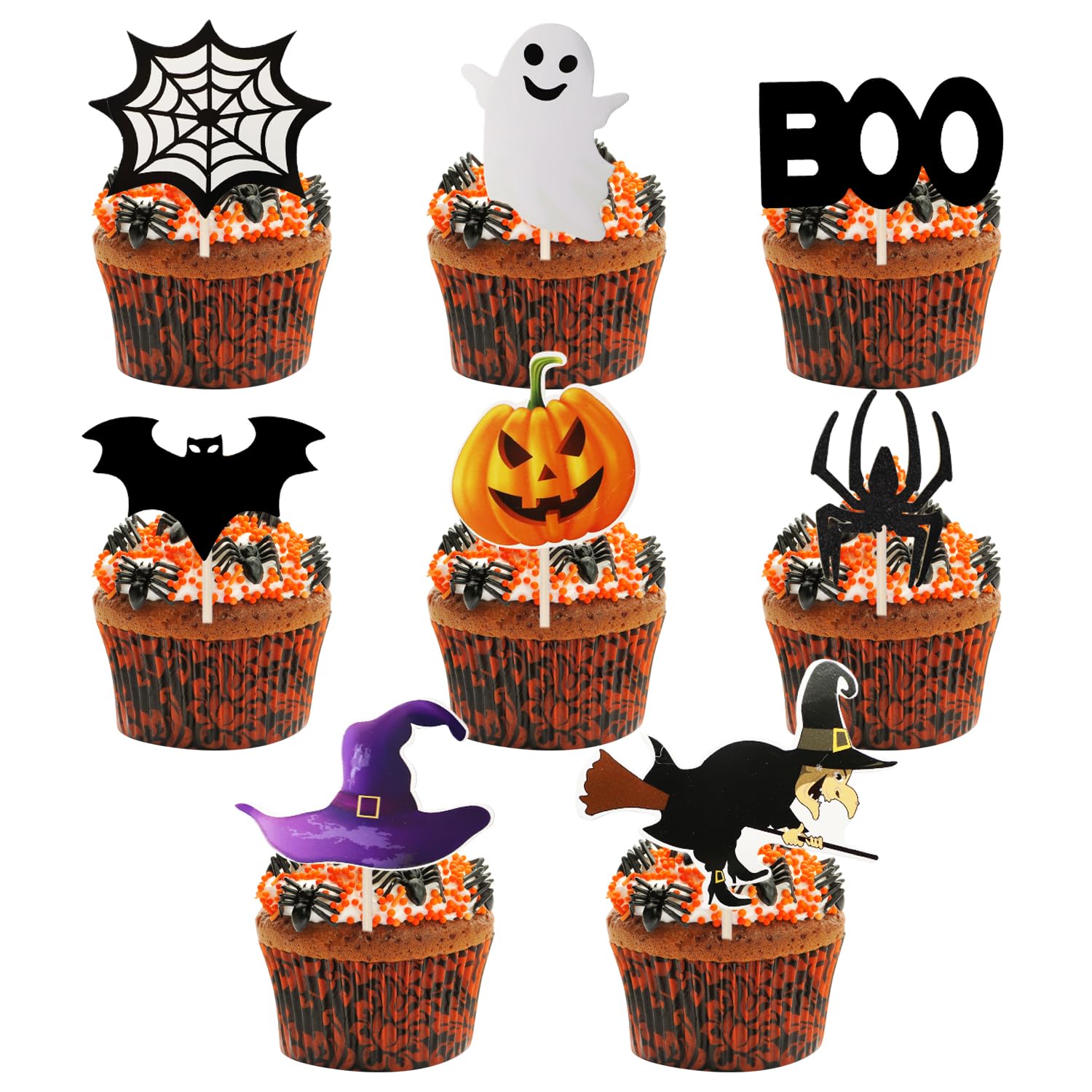 Halloween Cupcake Toppers HAPPY HALLOWEEN CUPCAKE TOPPERS – Bake