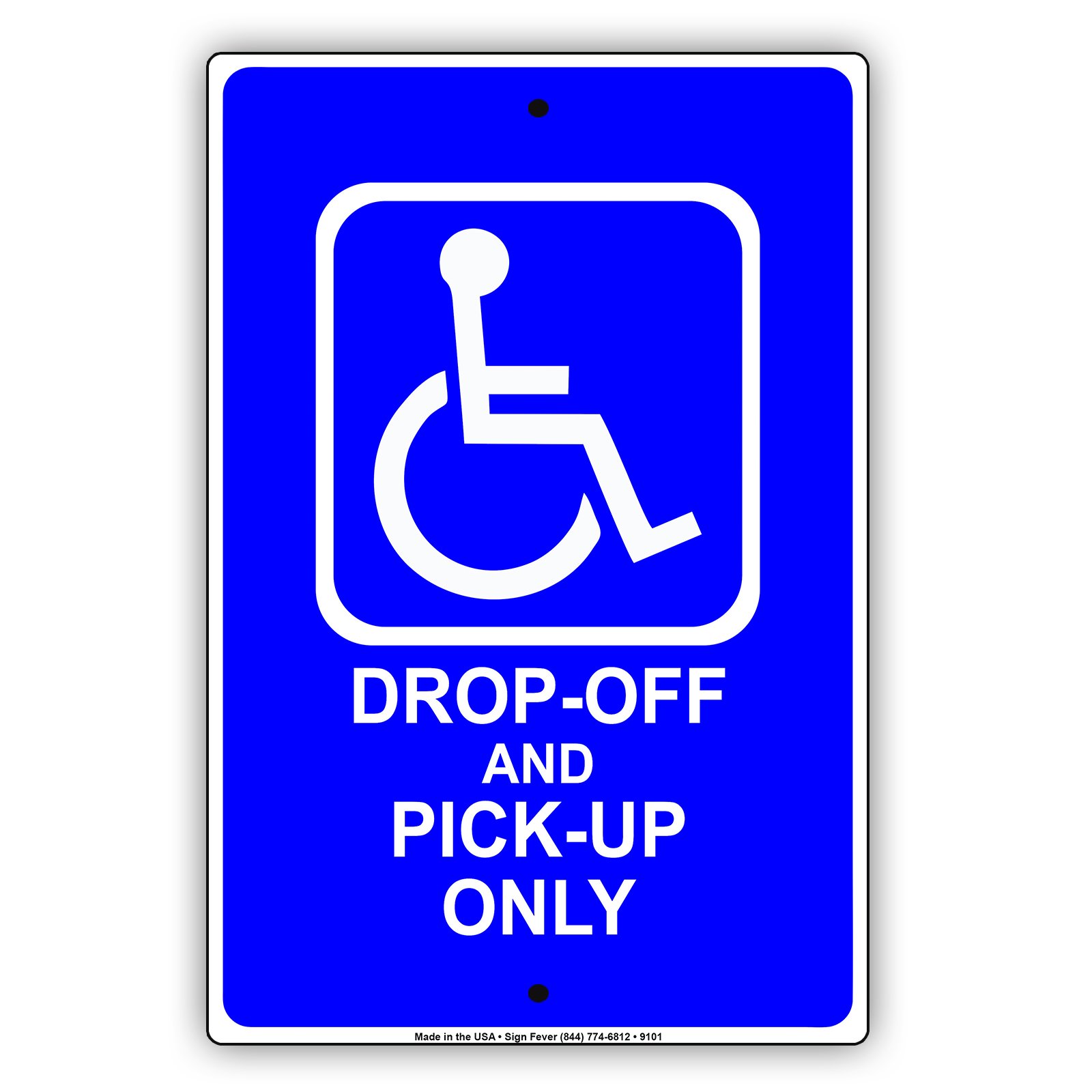 Amazon.com: Handicap Drop Off And Pick Up Only Sign No Parking Sign ...