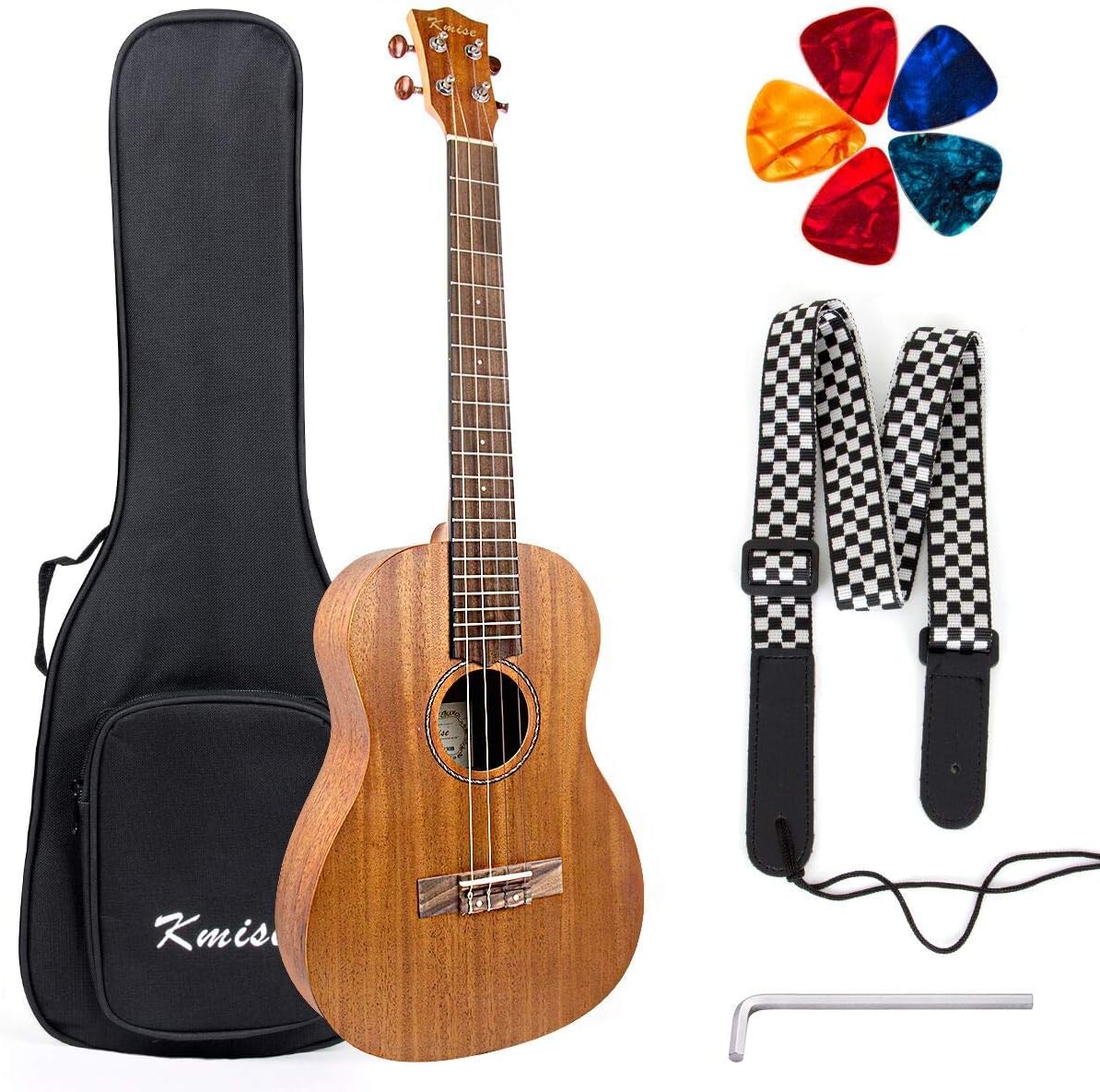Amazon.com: Ohana Baritone Ukulele Mahogany Laminated Top, Back, and ...