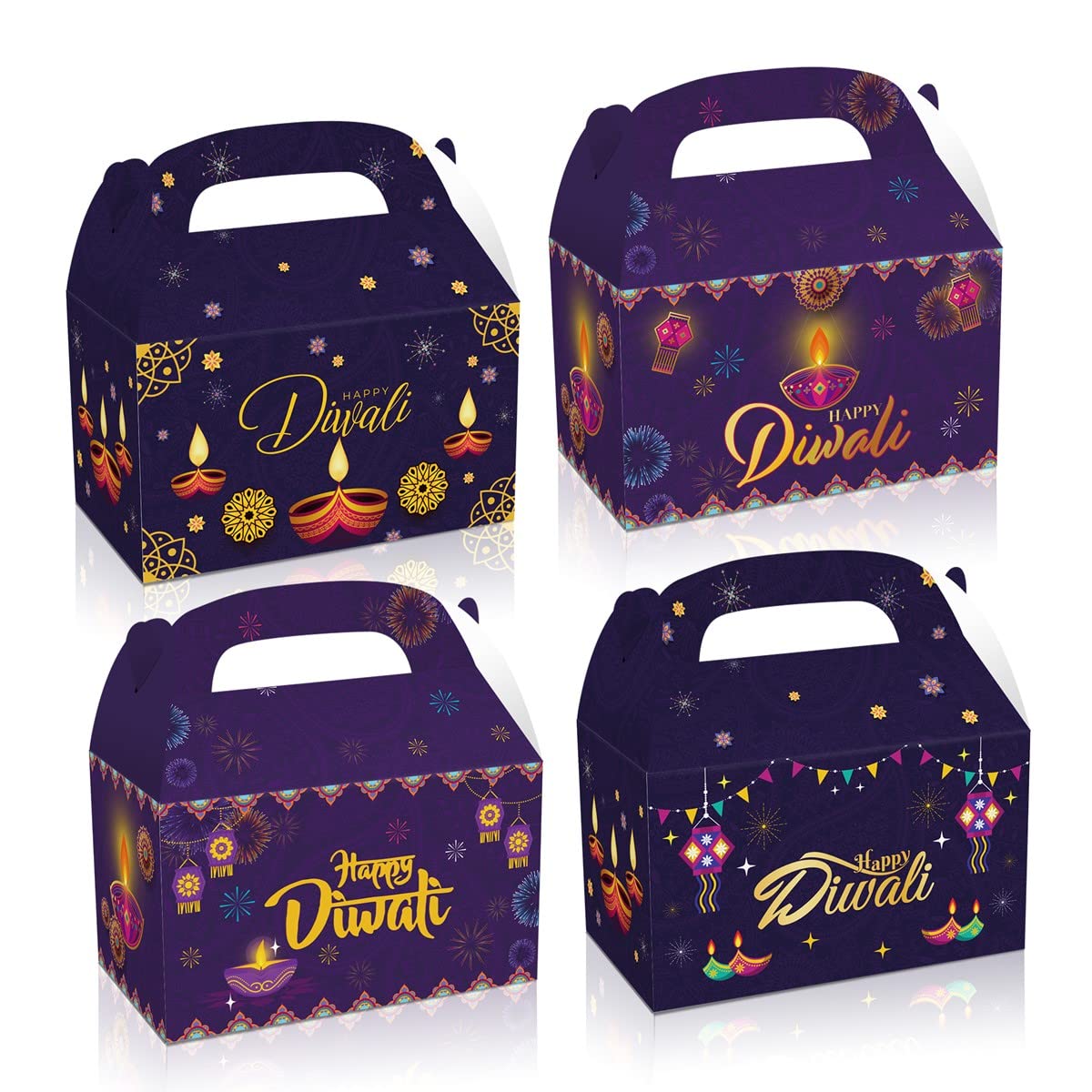 Amazon.com: KYMY Diwali Treat Box,12pcs Happy Diwali Goodie Candy Gift ...