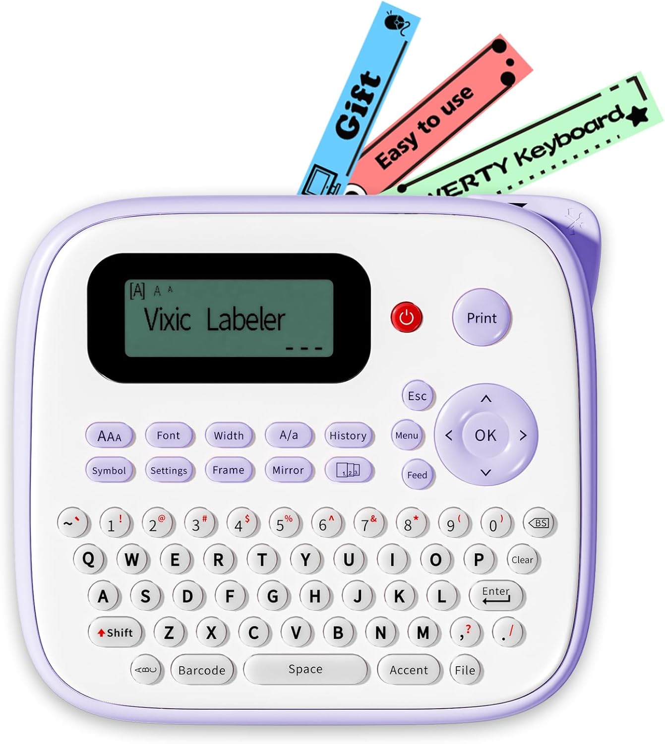 Vixic Label Maker Machine with Tape, D210S Portable Label Printer ...