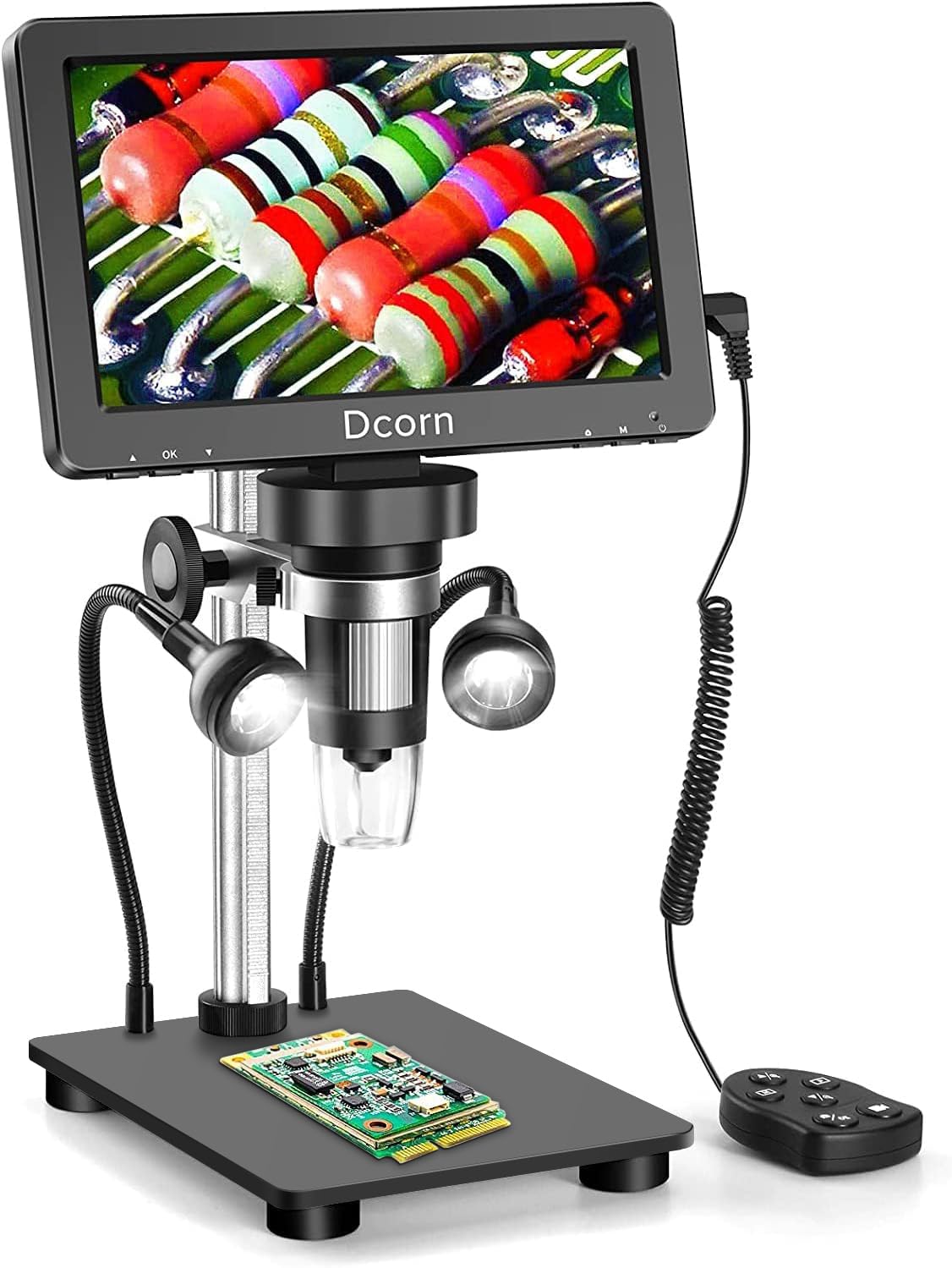 Amazon.com : Dcorn 7'' Digital Microscope 1200X, 12MP 1080P Photo/Video ...