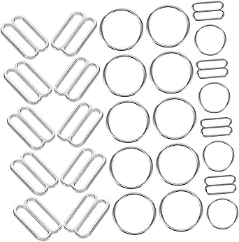 ANDRESLAD Diy Bra Straps Clips 20 Pairs Bra Buckle Replacement Metal ...