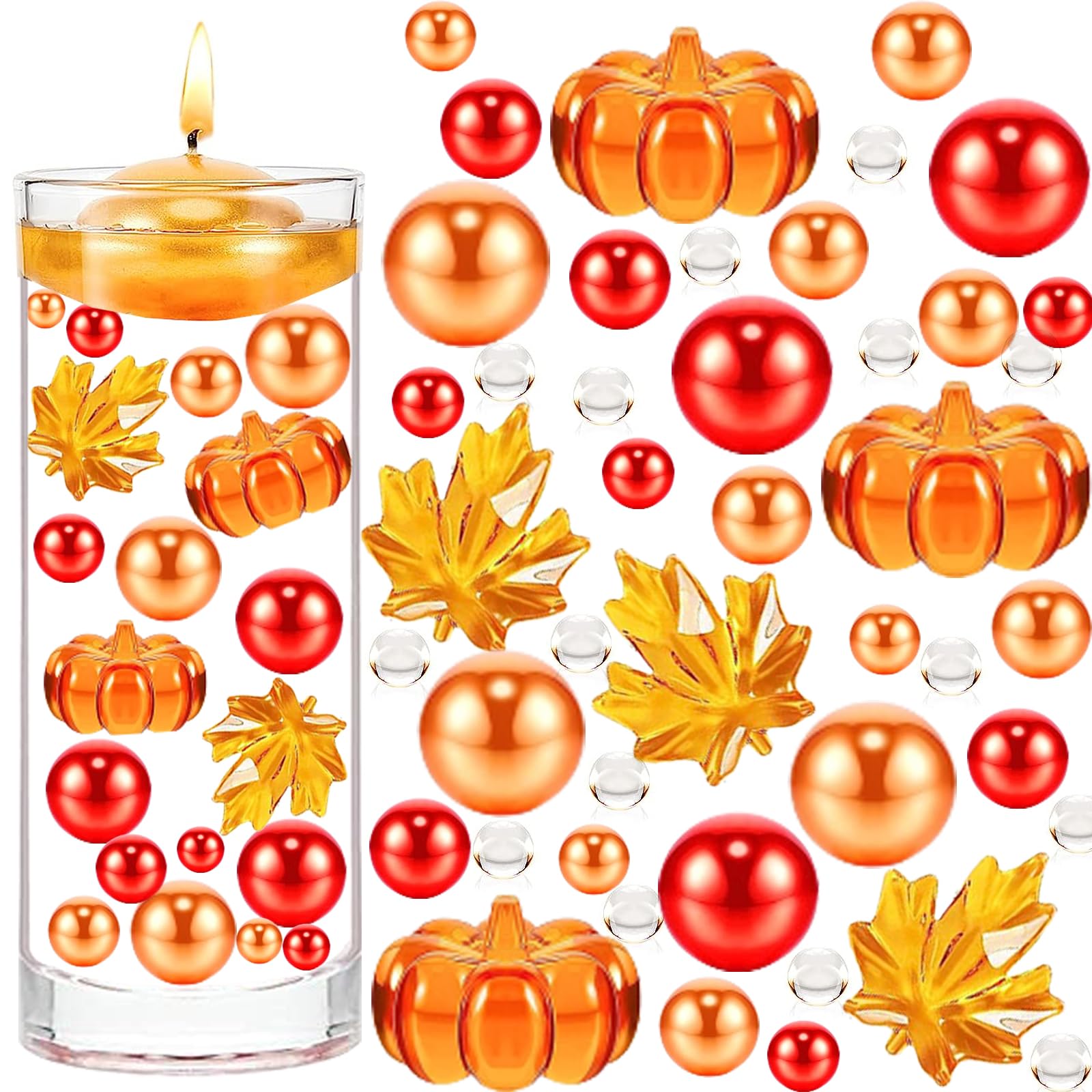 Amazon.com: Cqueni 10111pcs Thanksgiving Vases Filler Set Faux for ...