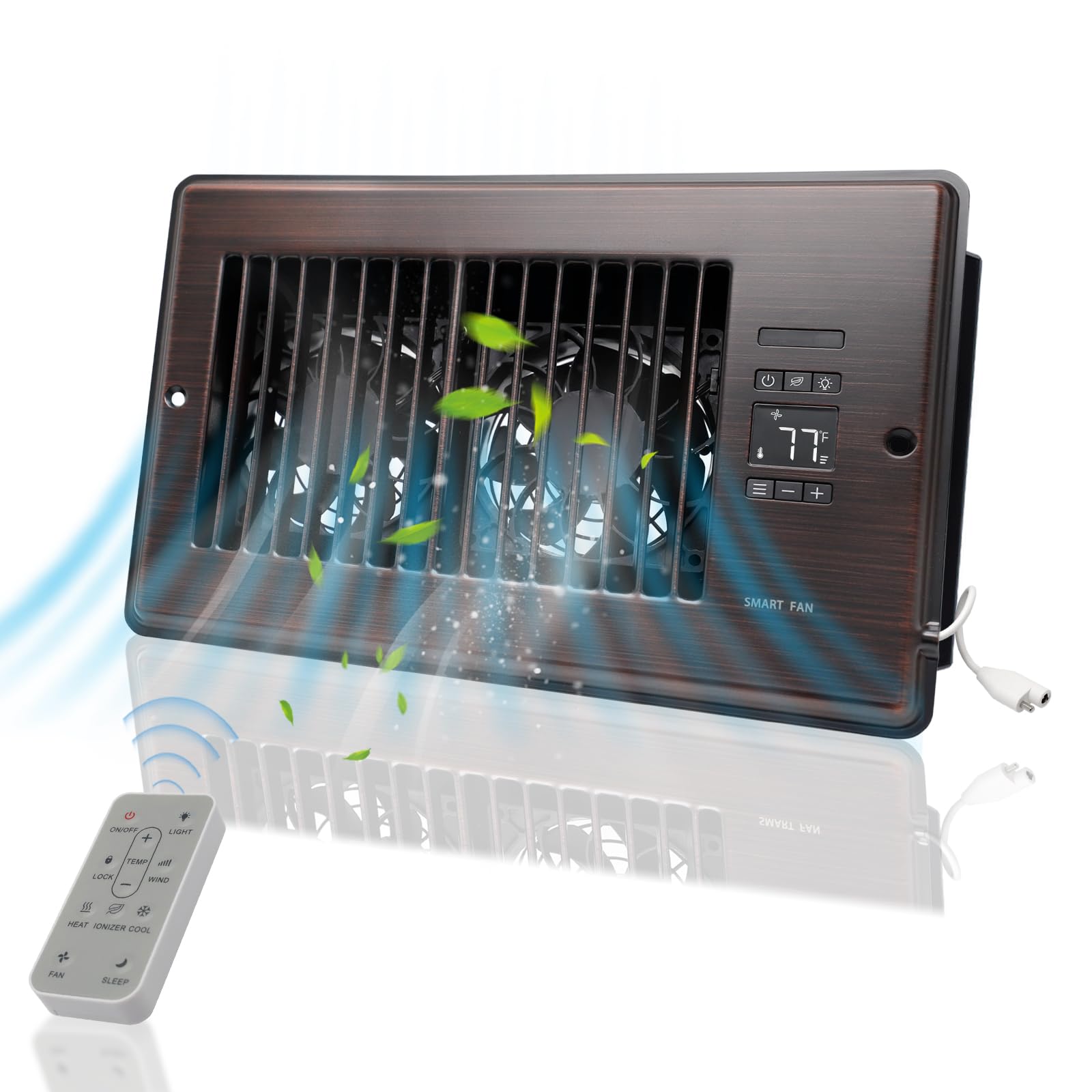 Howeall 6" x 10" Super Quiet Register Booster Fan - Upgrade Smart ...