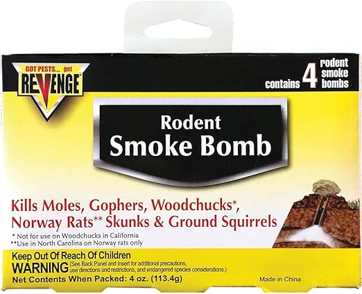 Amazon.com : Revenge Rodent Smoke Bombs (8-pack) Kills Rats Moles ...