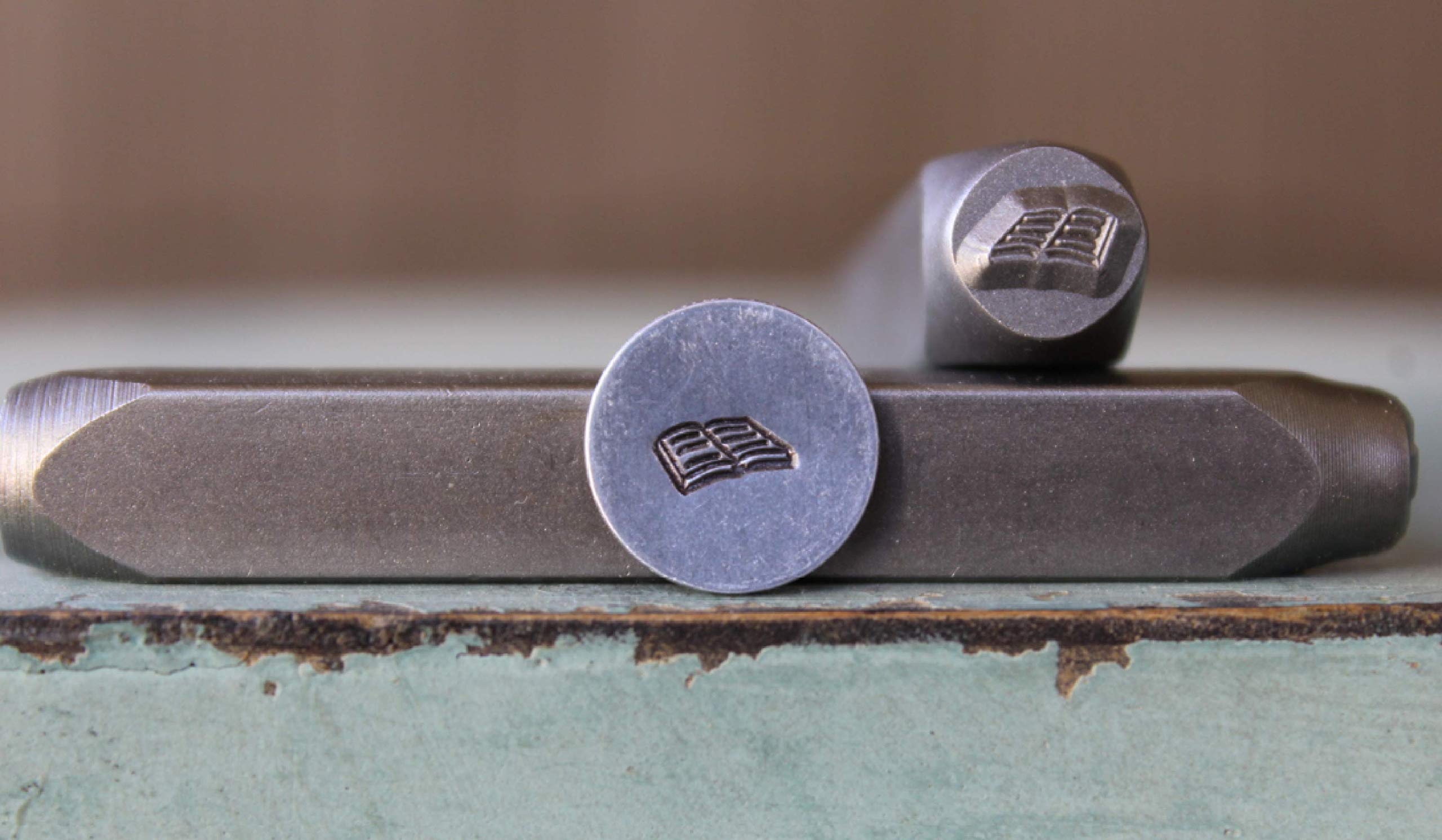 Amazon.com: 6mm Open Book or Bible Metal Punch Design Stamp - Supply ...