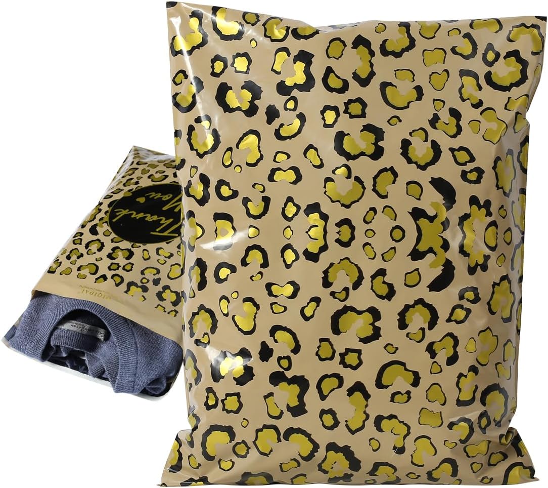 Amazon.com : Shipping Bags Poly Mailers 6x9–100 Pack Leopard Print ...