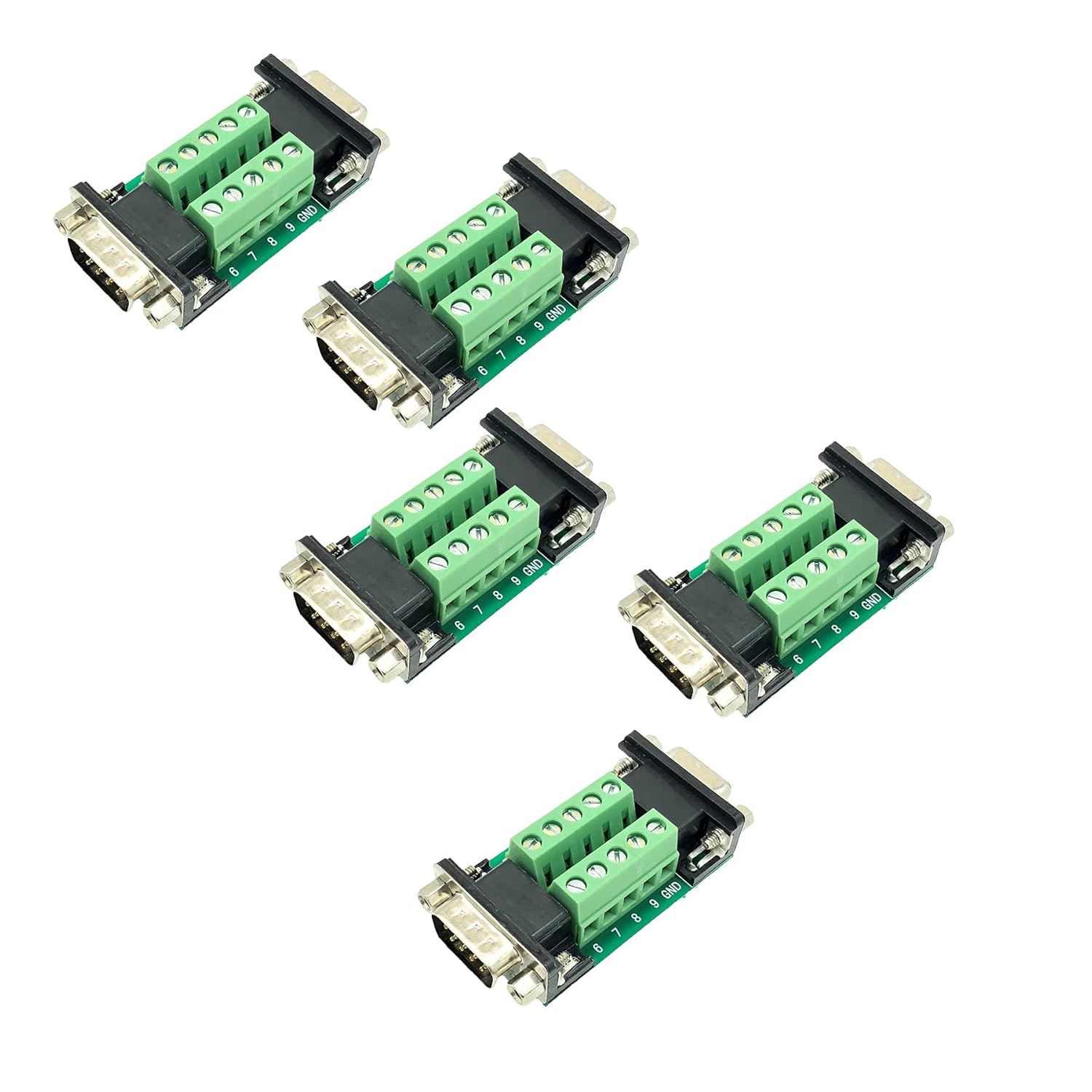 BUELEC DB9 Female and Male Connector in One Breakout Board,RS232/RS485 ...