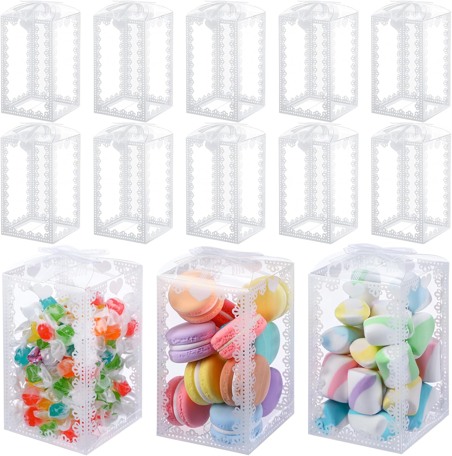 Amazon.com: Thyle 48 Pcs Christmas Clear Gift Boxes 2.8 x 2.8 x 4.7 ...