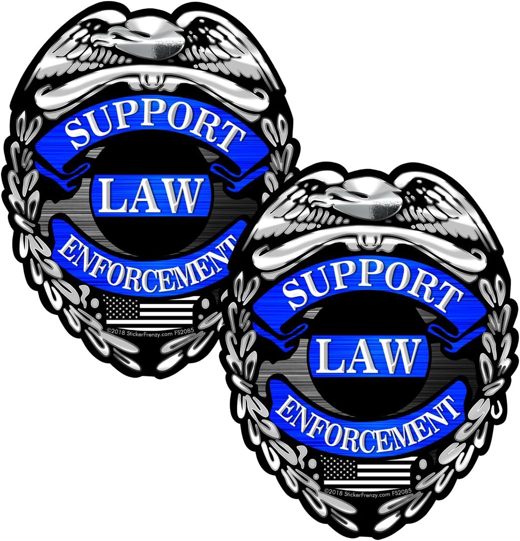 Amazon.com: Oval Car Sticker - God Bless Police - Support Law ...