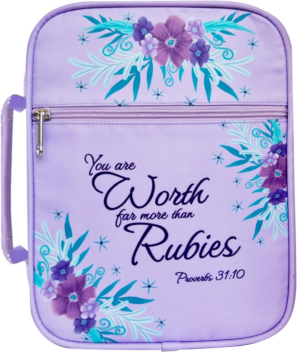 Amazon.com: Beautifully Designed Bible Cover for Women, Large Purple ...