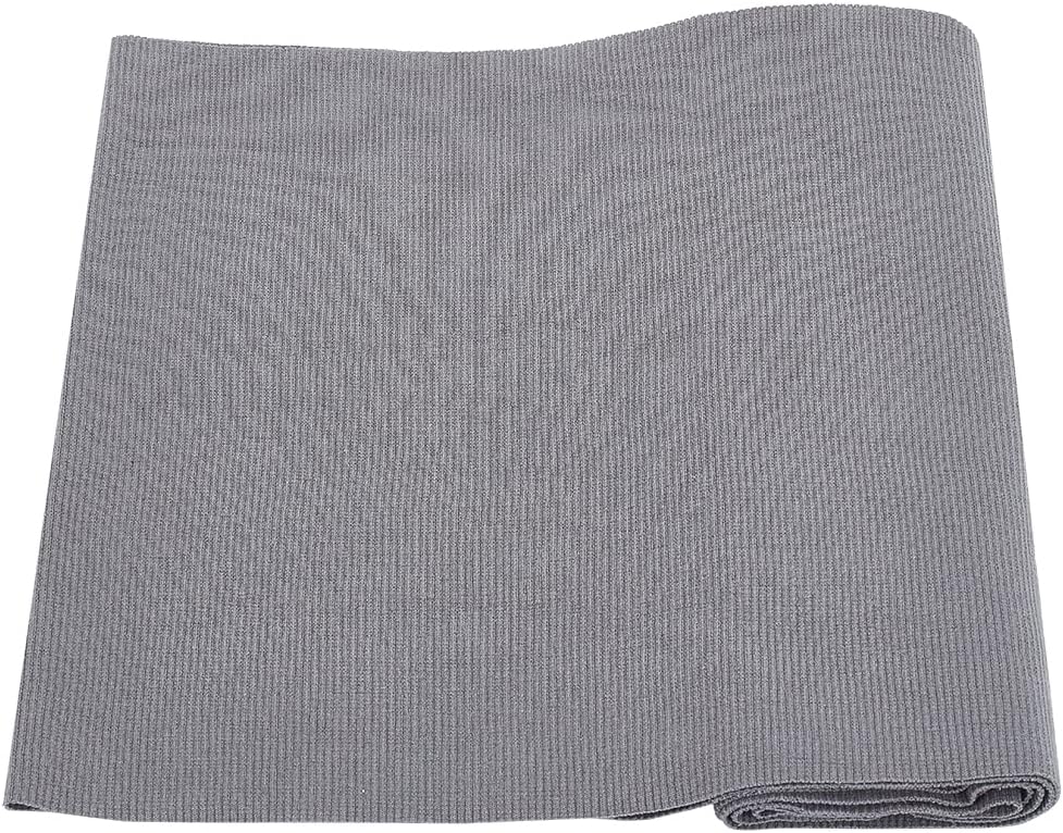 BENECREAT Elastic Fiber Ribbing Fabric for Cuffs, Gray Rib Knit Fabric ...