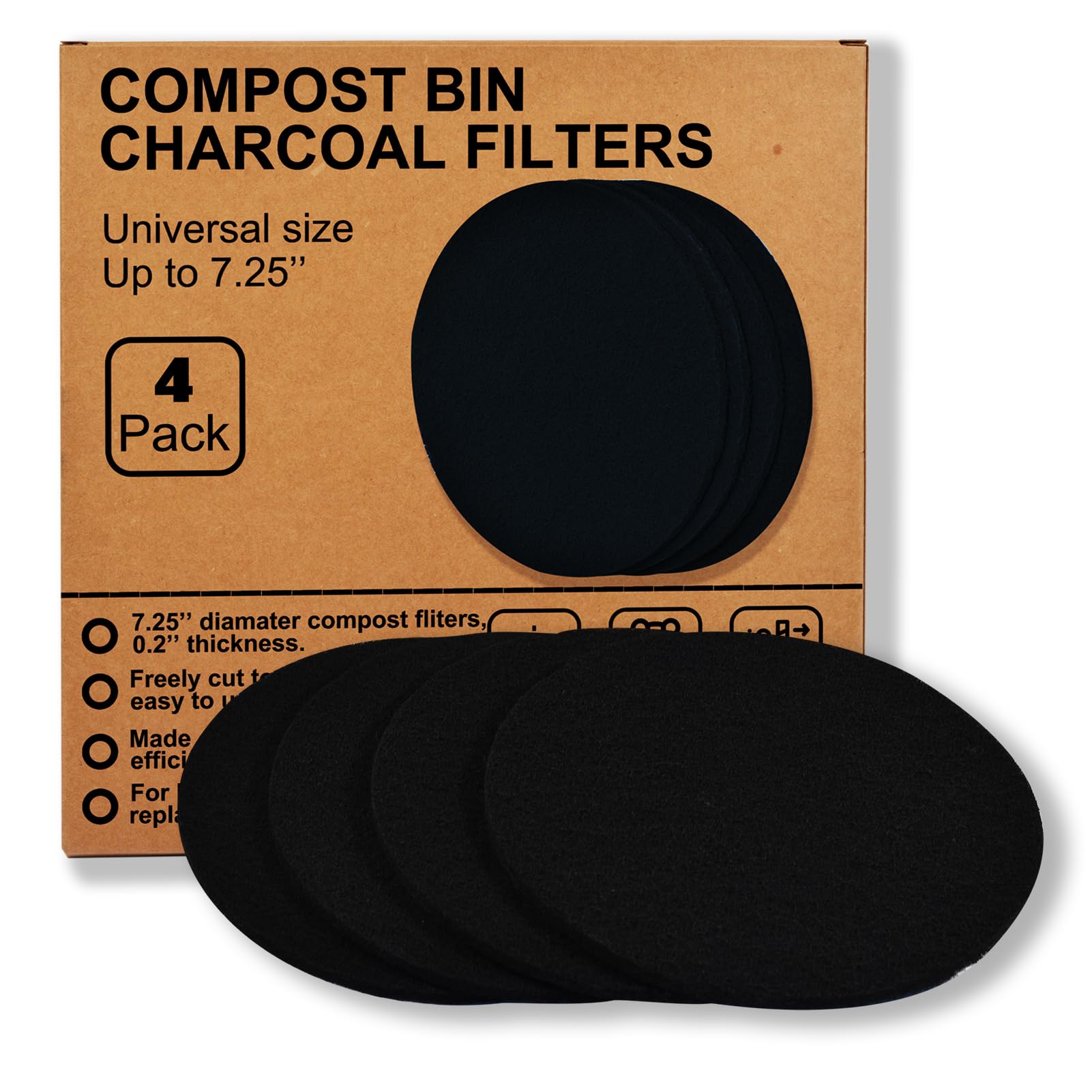 Amazon.com : Compost Bins Filters, Charcoal Filters for Kitchen Compost ...