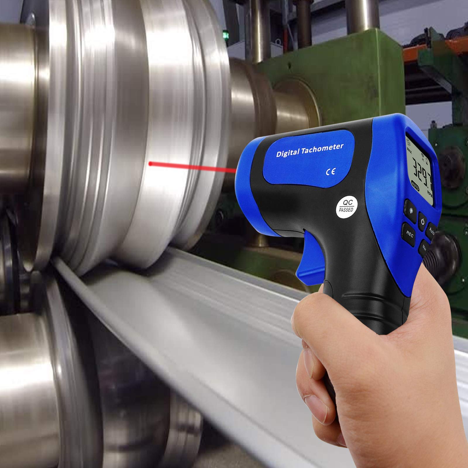 Snapklik.com : Laser Photo Tachometer Motor Speed Gauge Tester Non ...