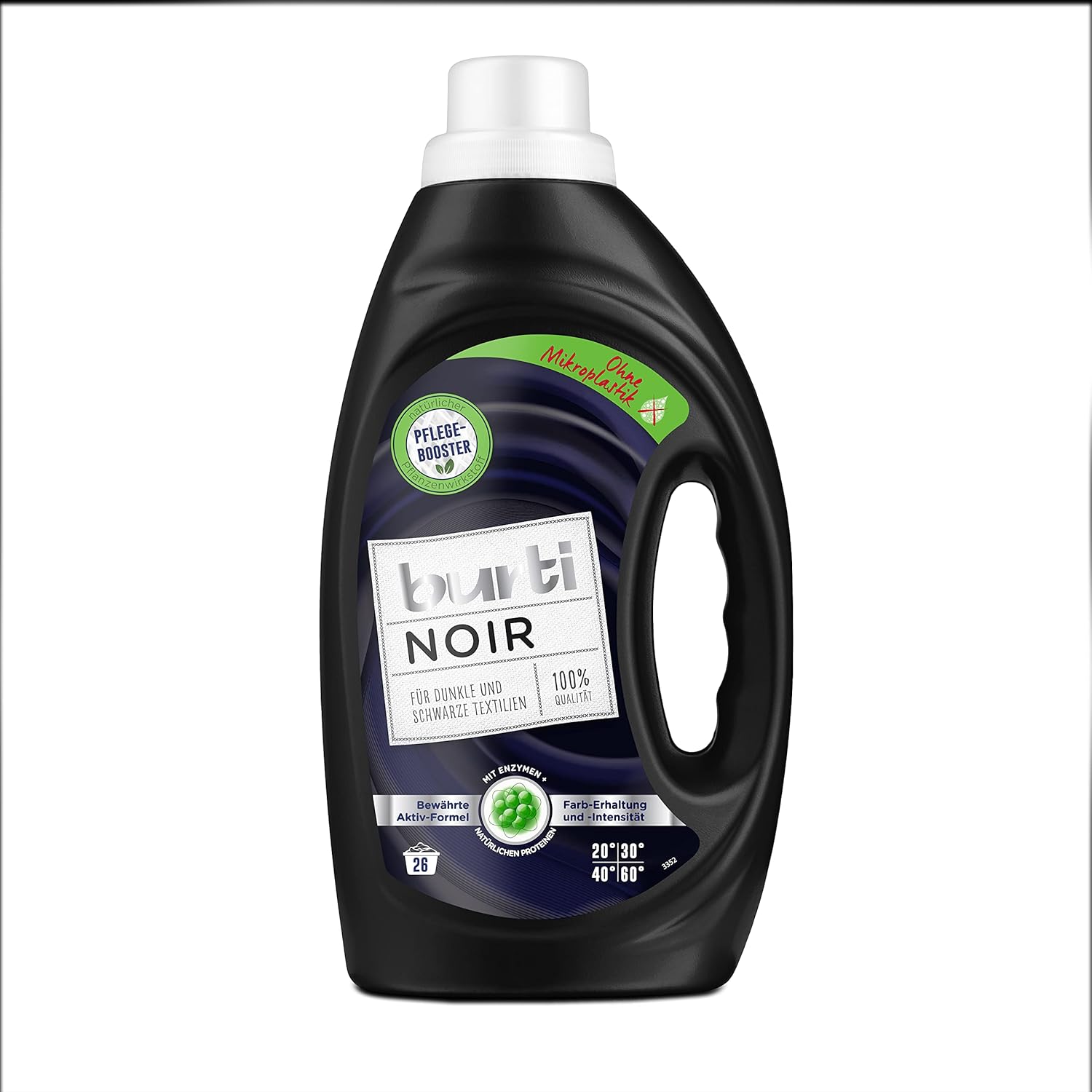 Burti Noir Lessive liquide 1,45 l – Avec protection des fibres pour ...