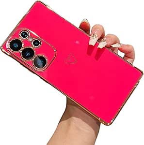 Amazon.com: ZTOFERA Designed for Samsung Galaxy S21 Ultra 5G Case,Cute Plating Edge Love Hearts ...