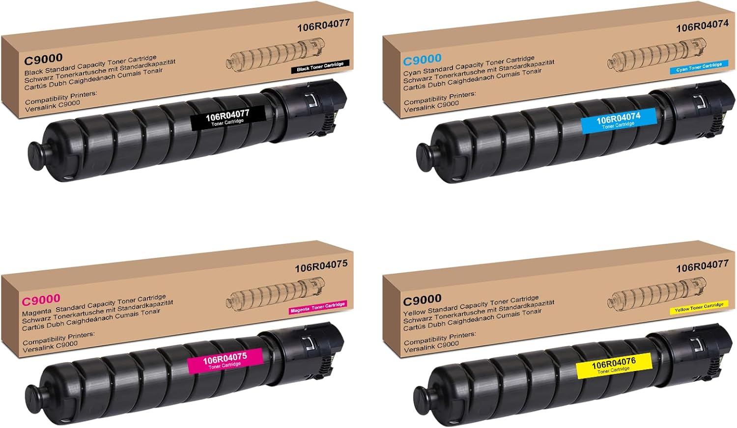 Amazon.com: C9000 Black Cyan Magenta Yellow Toner Cartridge Replacement ...
