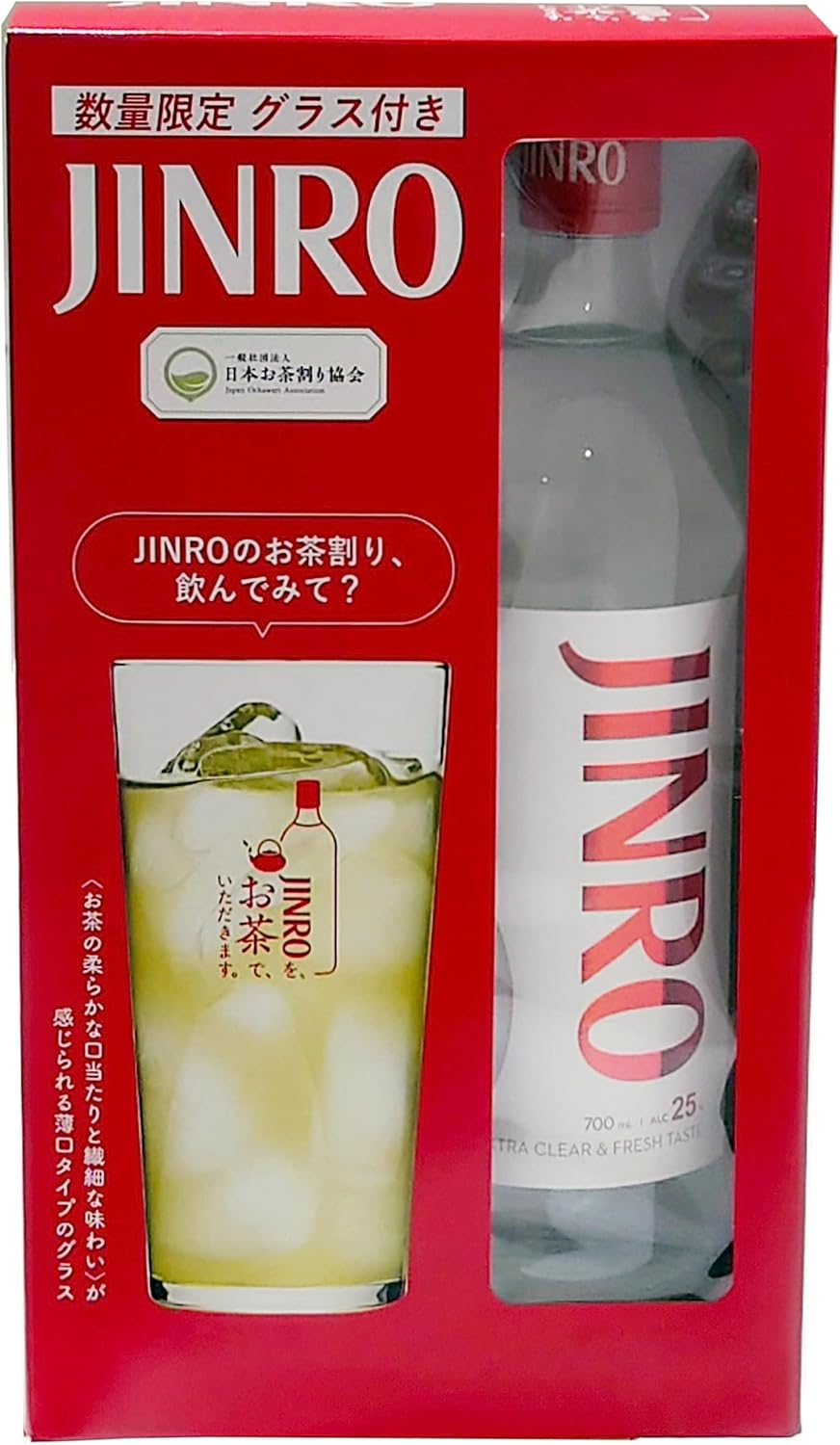 Amazon.co.jp: JINRO 25度 スペシャルボックス 700ml お茶割りグラス付き 甲類焼酎 眞露 : 食品・飲料・お酒