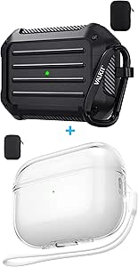 Amazon.com: Valkit Compatible Airpods Pro 2nd Generation Case Cover for Men Women + Valkit ...