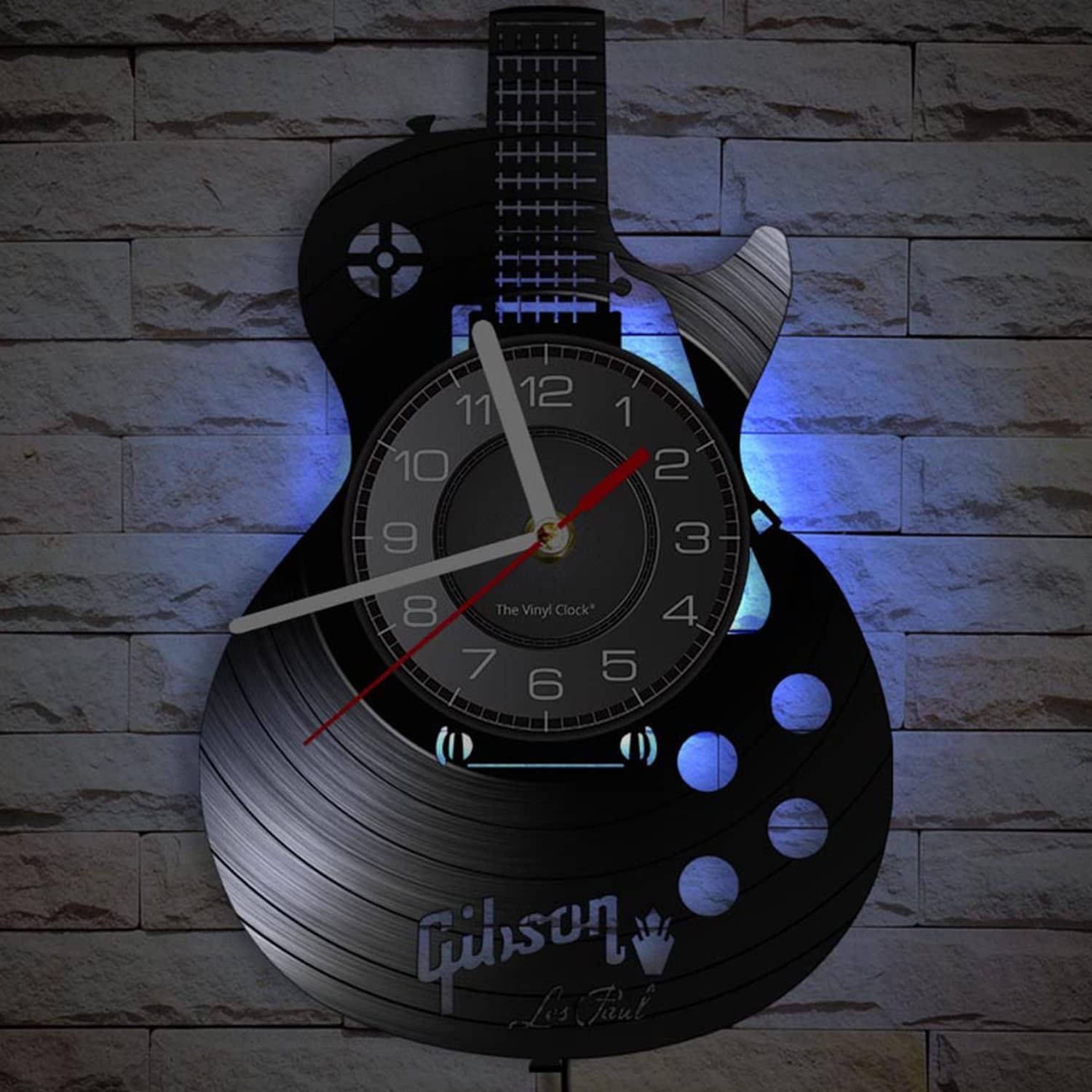 Amazon.com: Time Vault Treasures Acoustic Guitar Vinyl Record Clock ...