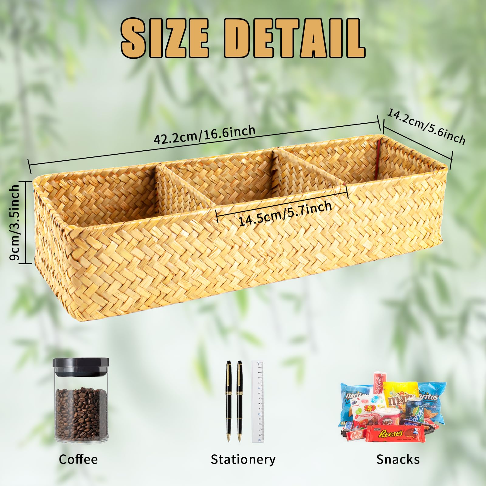 Snapklik.com : Seagrass Tank Basket For Toilet, Woven Basket Organizer