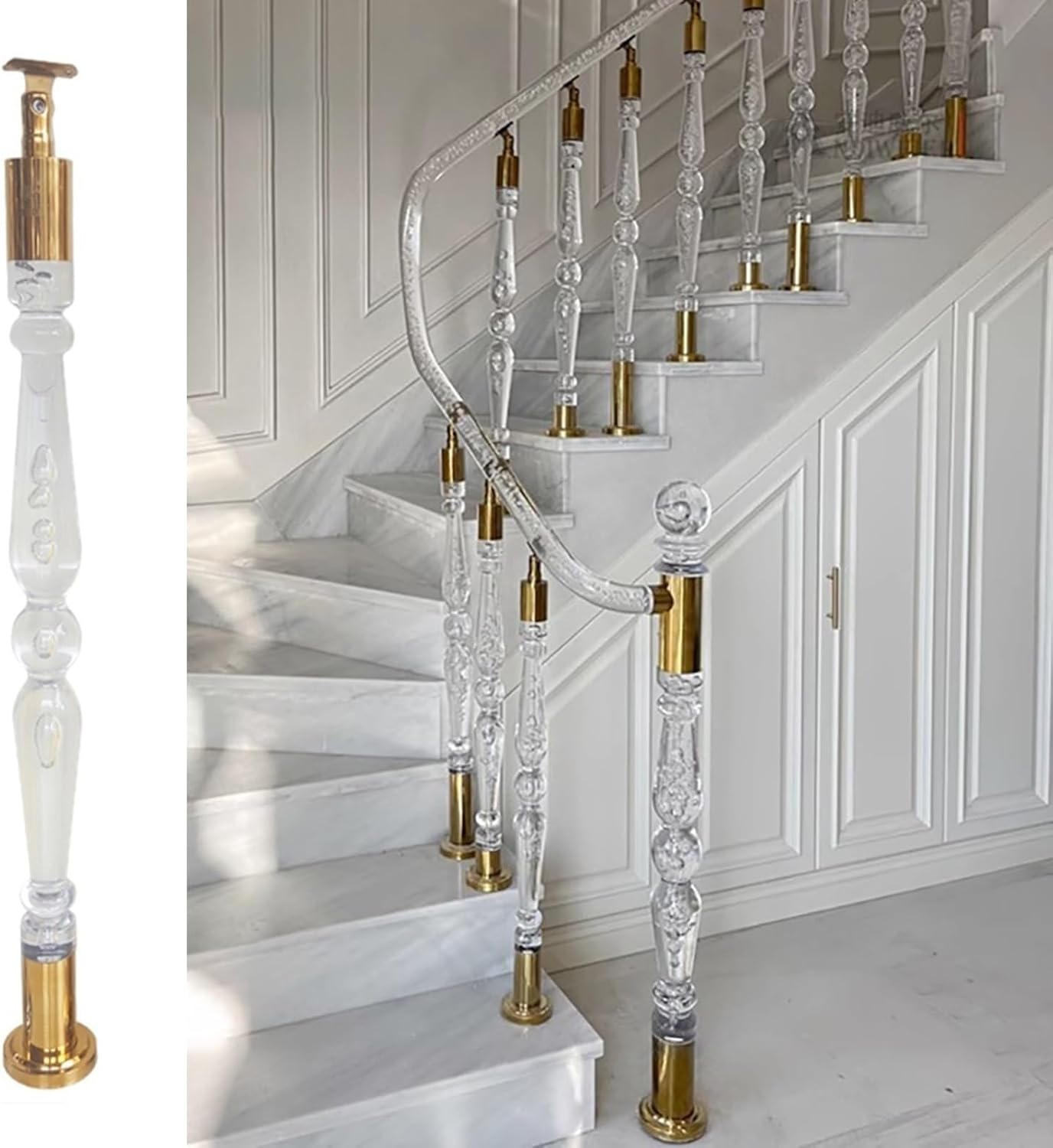 Amazon.com: Clear Acrylic Baluster and Spindles, Stair Newel Post ...