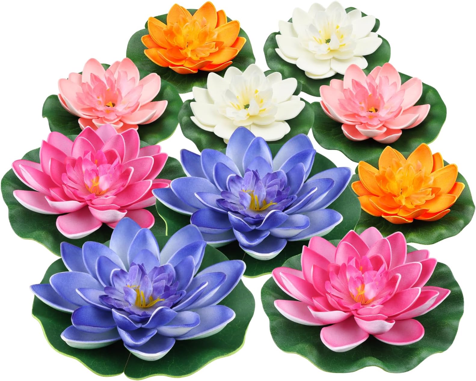 Amazon.com: Toyvian 5PCS Artificial Lily Pads for Pond, Artificial ...