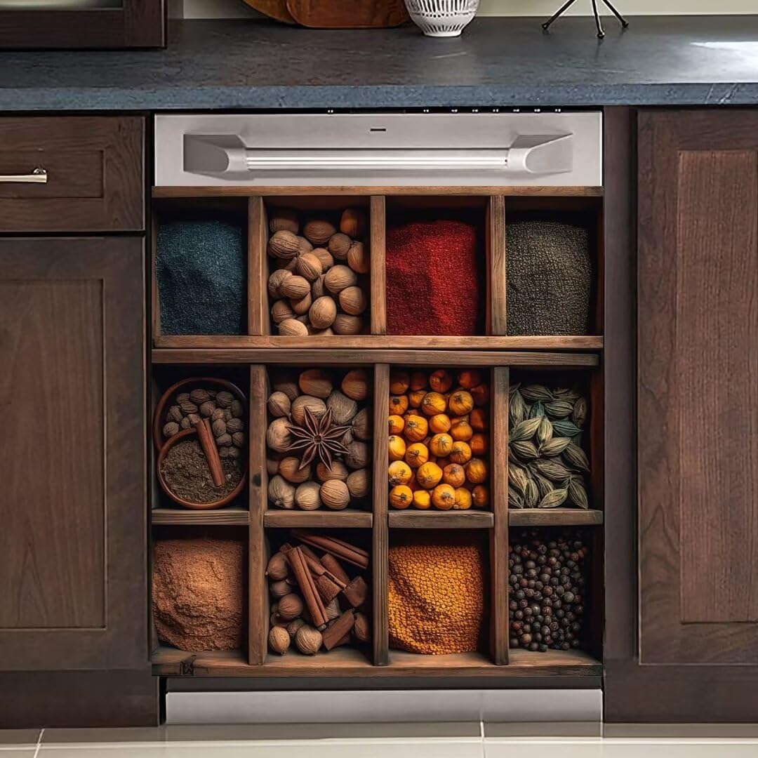Amazon.com: MLGB Spices Kitchen Decorative Magnetic Dishwasher Panel ...