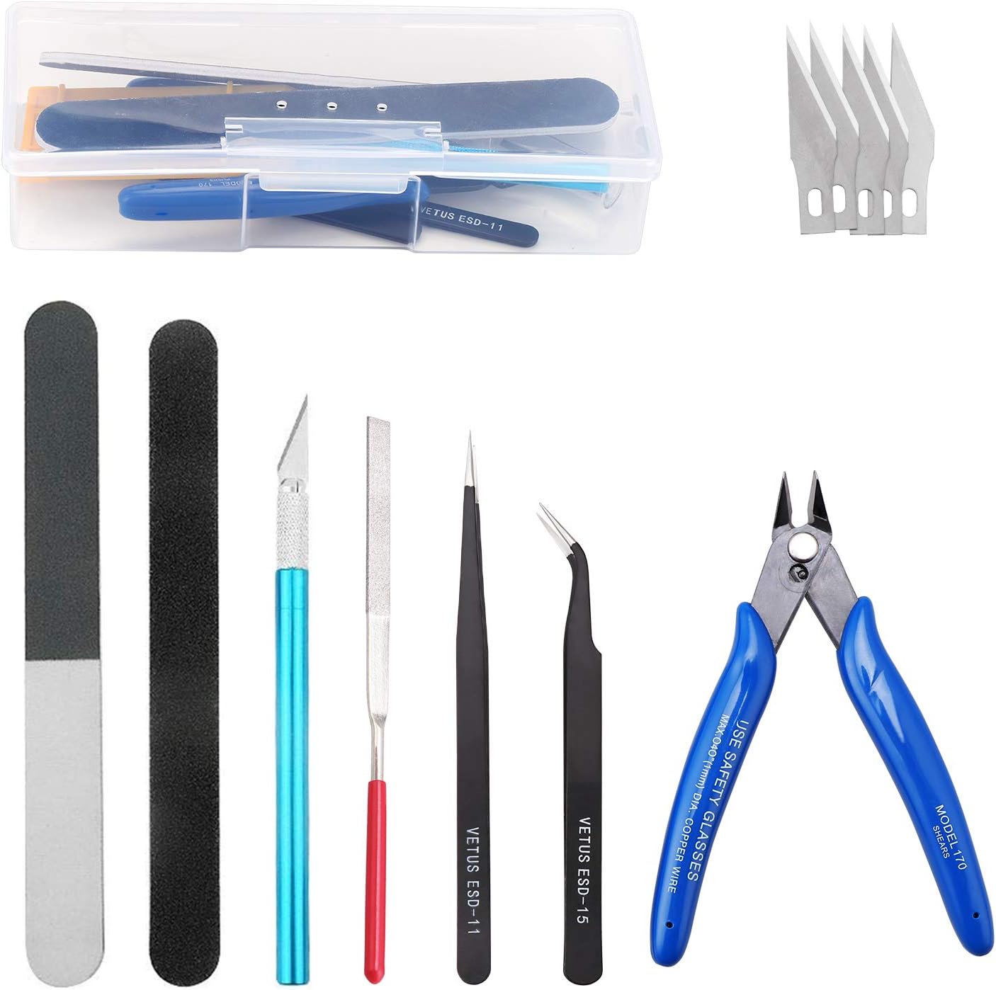 HSEAMALL 64 Pièces Outils de Modélisme Gundam Modèle Outils Kit ...