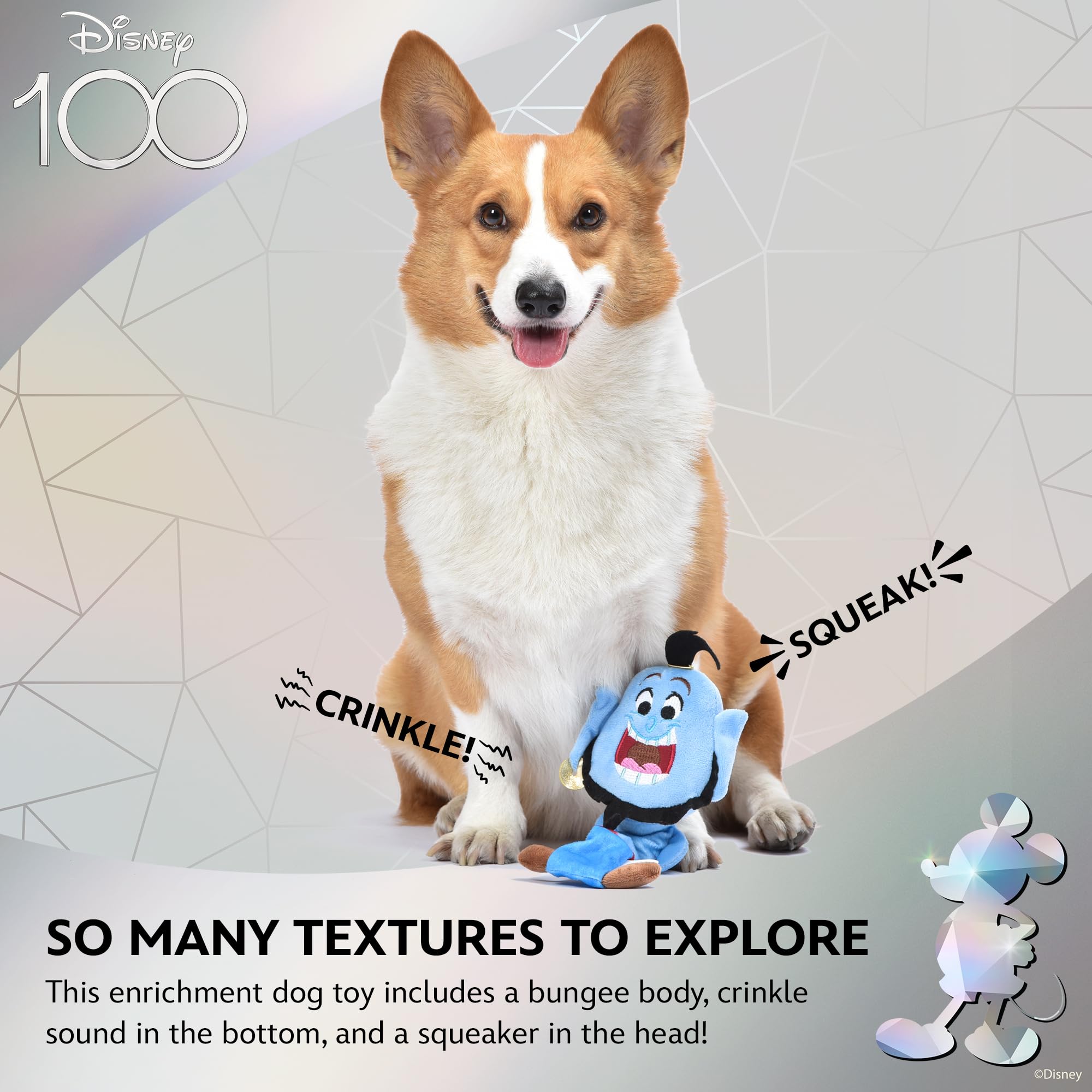 Snapklik.com : Disney For Pets Aladdin Genie Bungee Plush Dog Toy