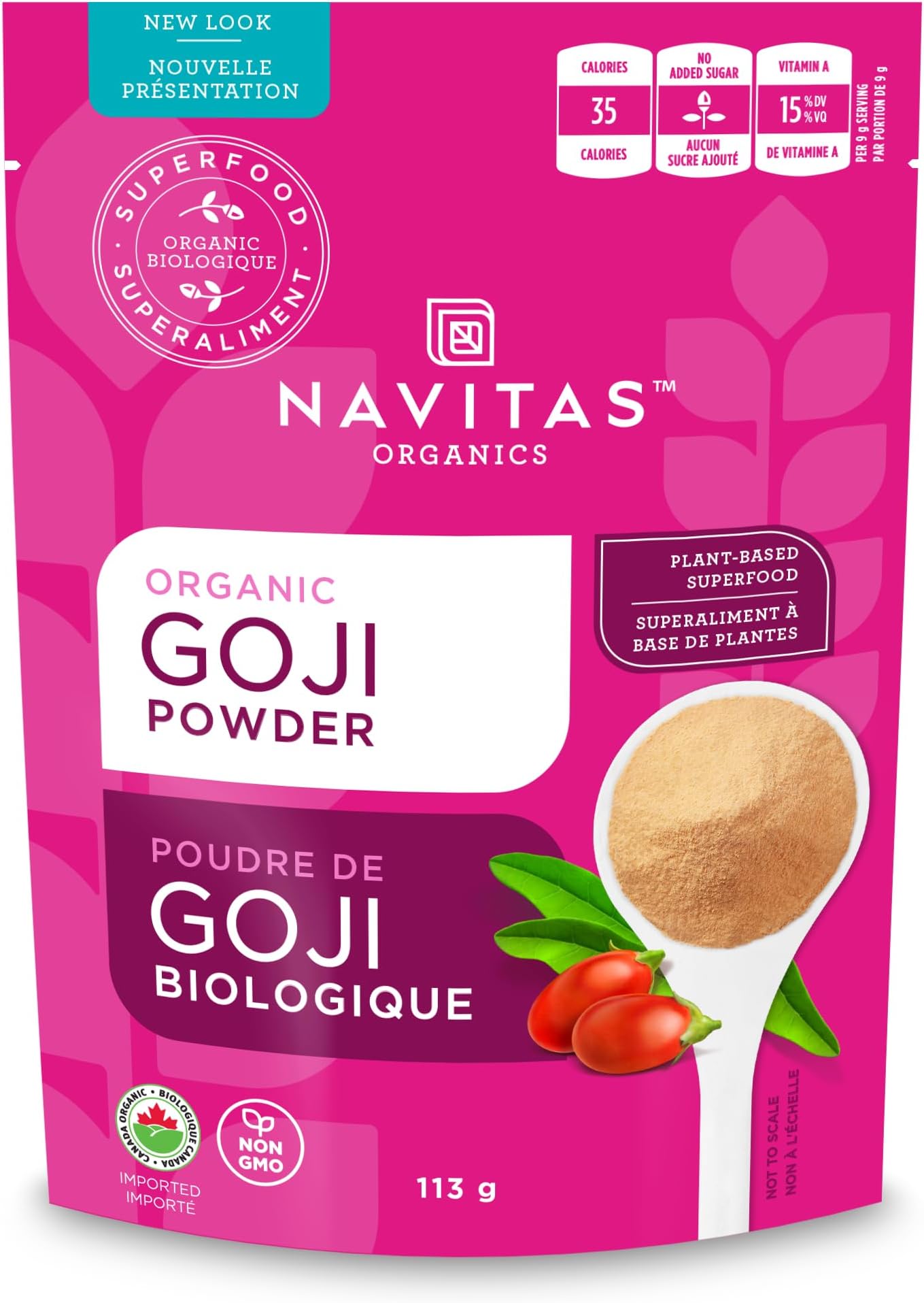 Amazon.com: Navitas Organics Goji Powder, 4oz. Bag, 12 Servings ...