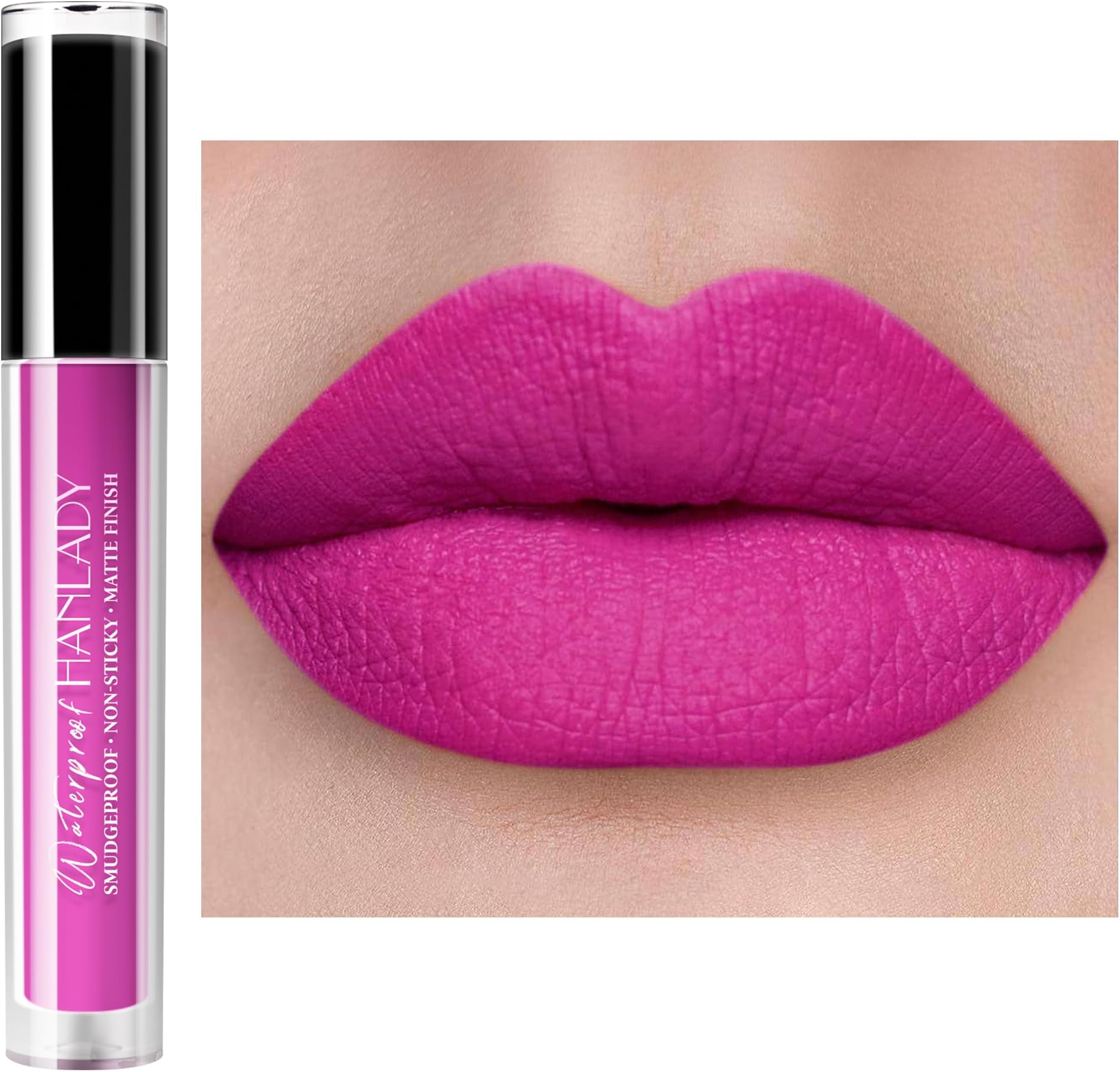 Amazon.com : HANLADY Pink Lipstick Matte Liquid Lipstick Long Lasting ...