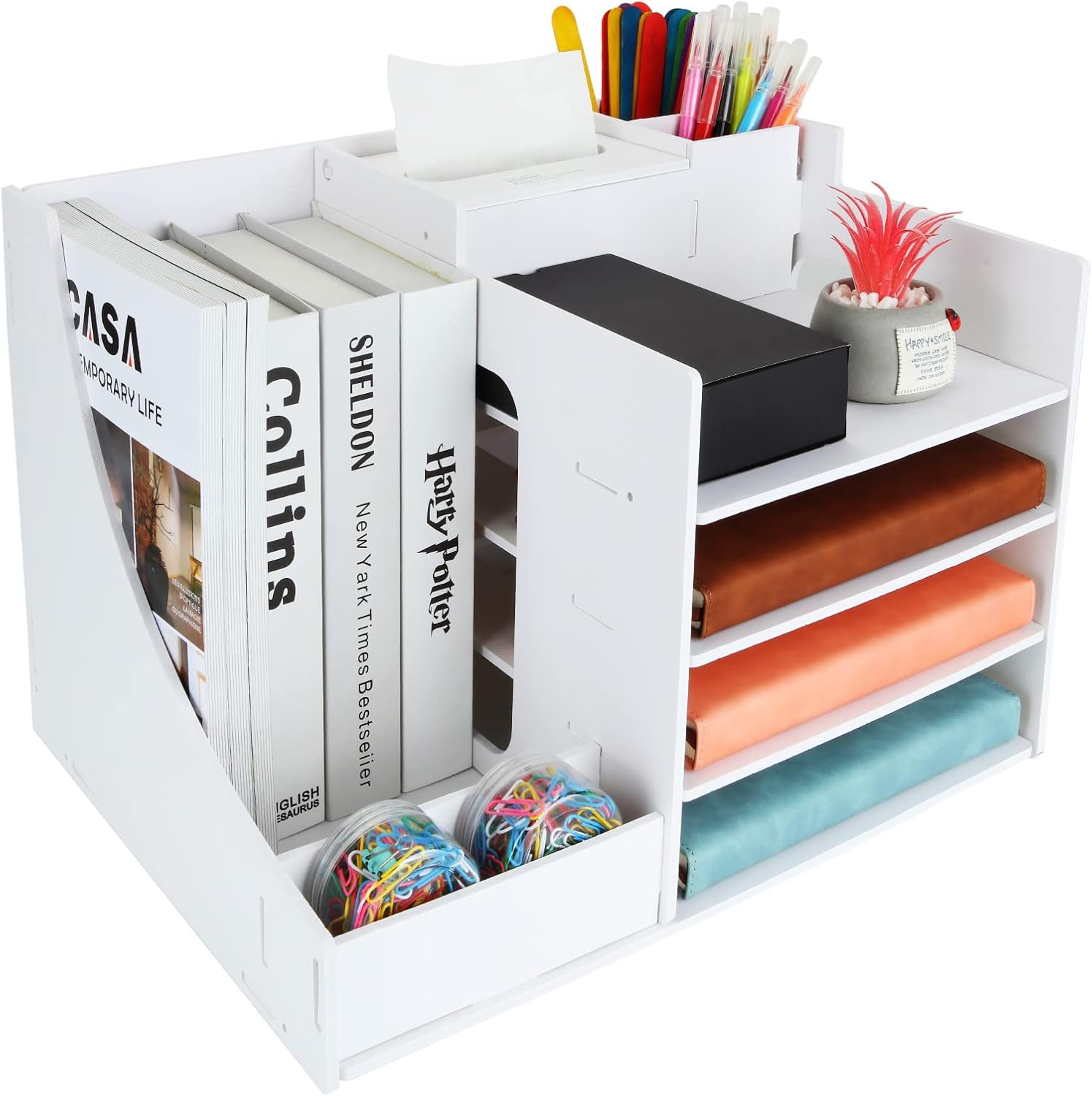 ASelected Desktop Organiser, Office Stationery Desk Tidy Storage Rack ...