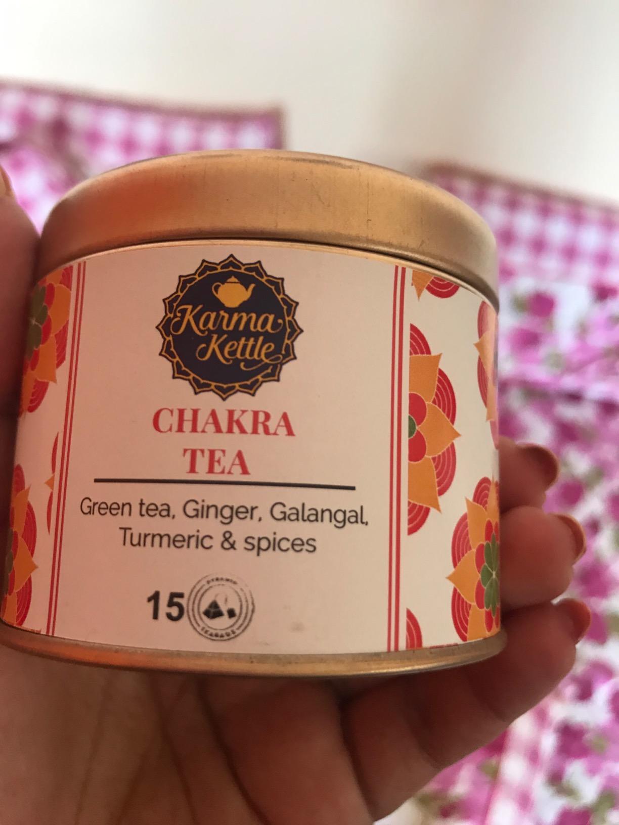 Karma Kettle Chakra Green Tea with Ginger Flakes, Cinnamon, Tulsi ...