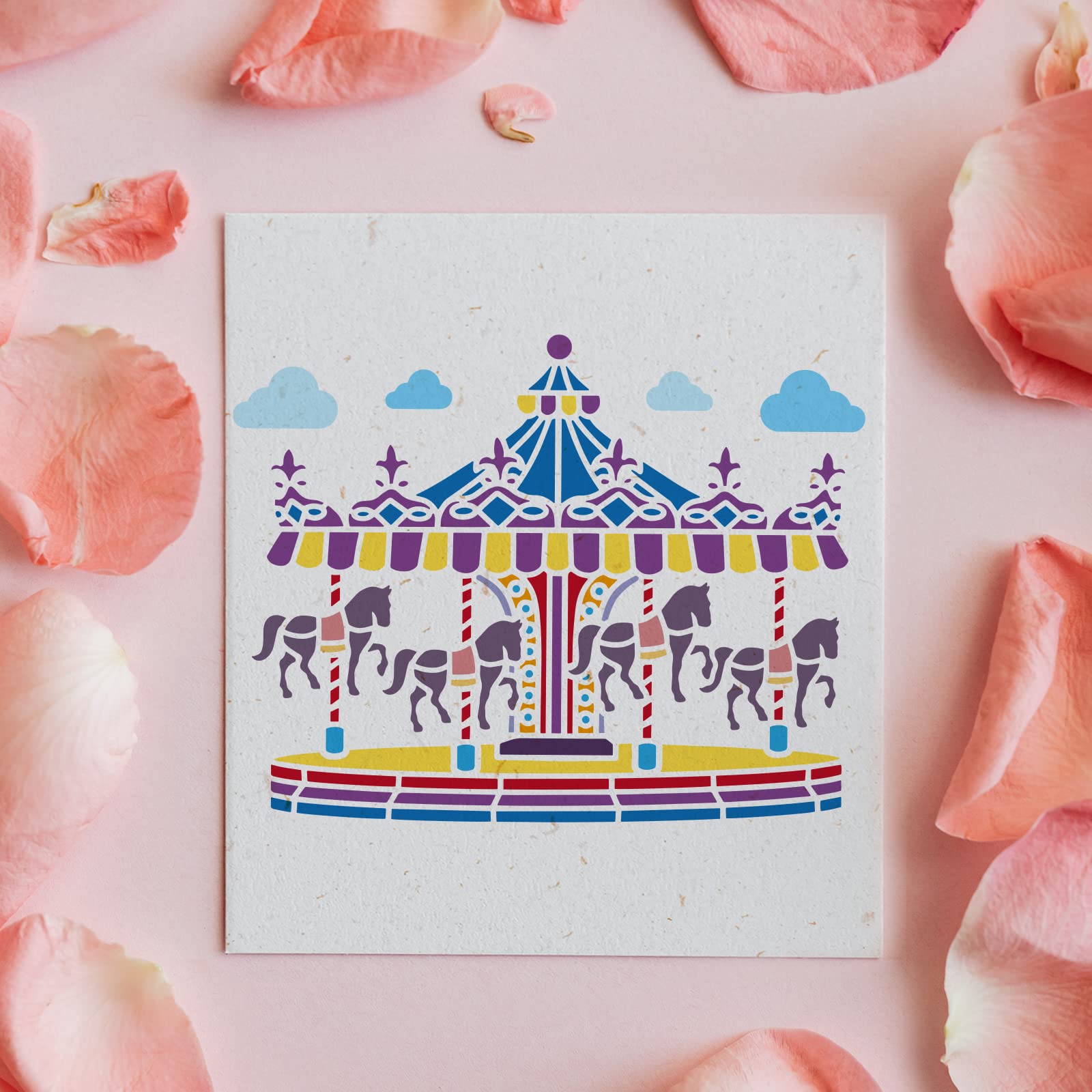 Carousel Horse Head Stencil