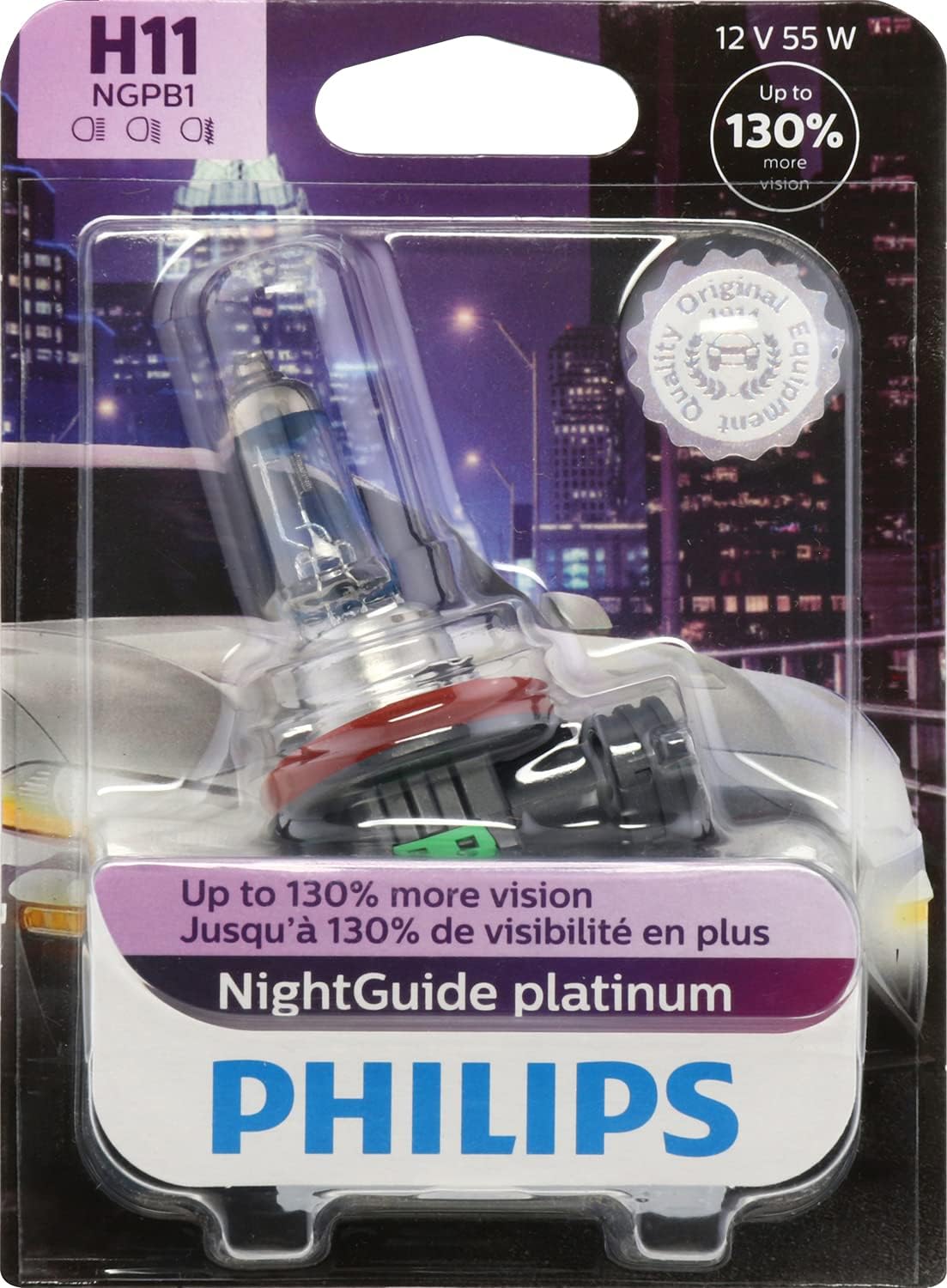 Amazon.com: Philips 12362LLECOC1 Long Life Halogen 12362 H11 12362 ...