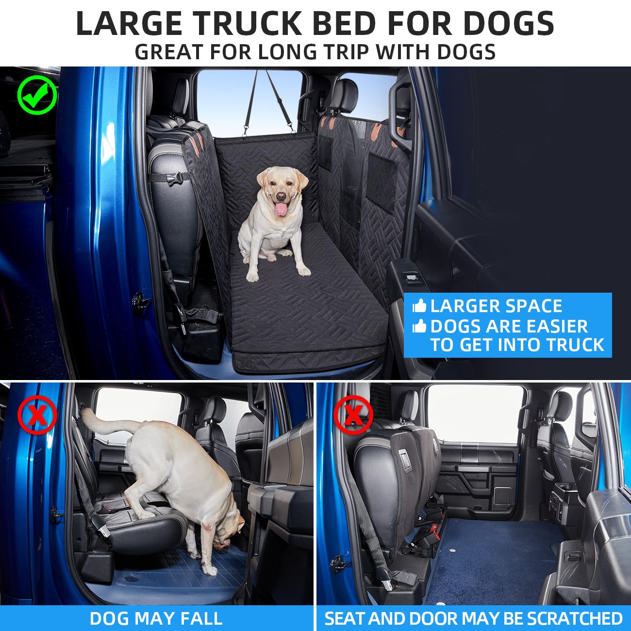 Snapklik.com : Truck Floor Cover For Dogs,Dog Car Seat Cover For Back ...