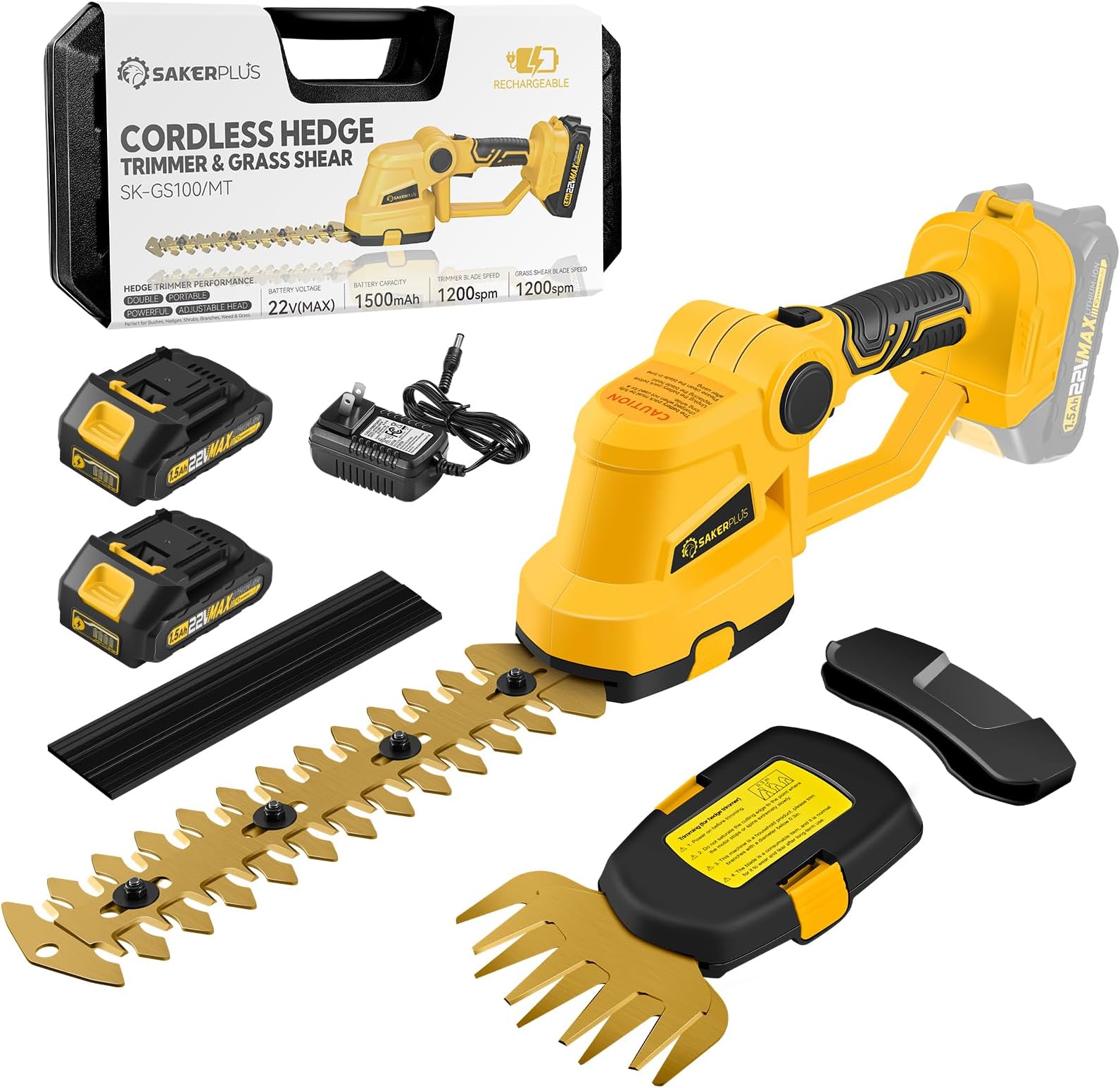 Amazon.com : Hedge Trimmer Cordless, 2 in 1 Handheld Hedge Shears ...