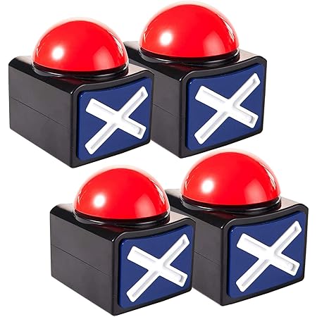 Amazon.com: Game Answer Buzzer 4 Pack, Game Buzzer Alarm Sound Play ...