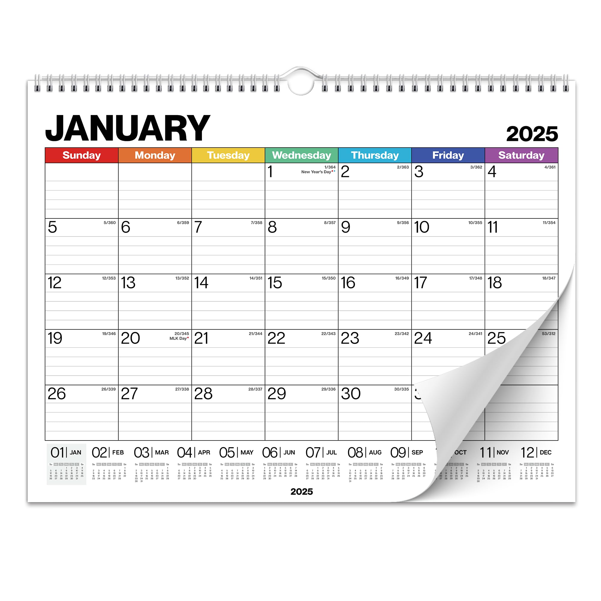 Snapklik.com : Dunwell Large 12x15 Wall Calendar 2025