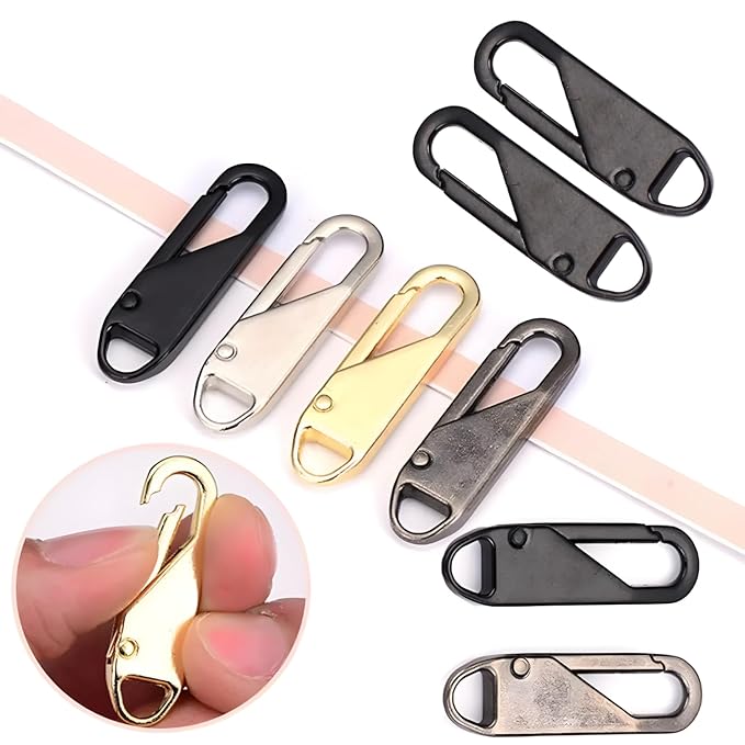 VISUAL ARREST Detachable Metal Zipper Puller Universal Pull Heads ...