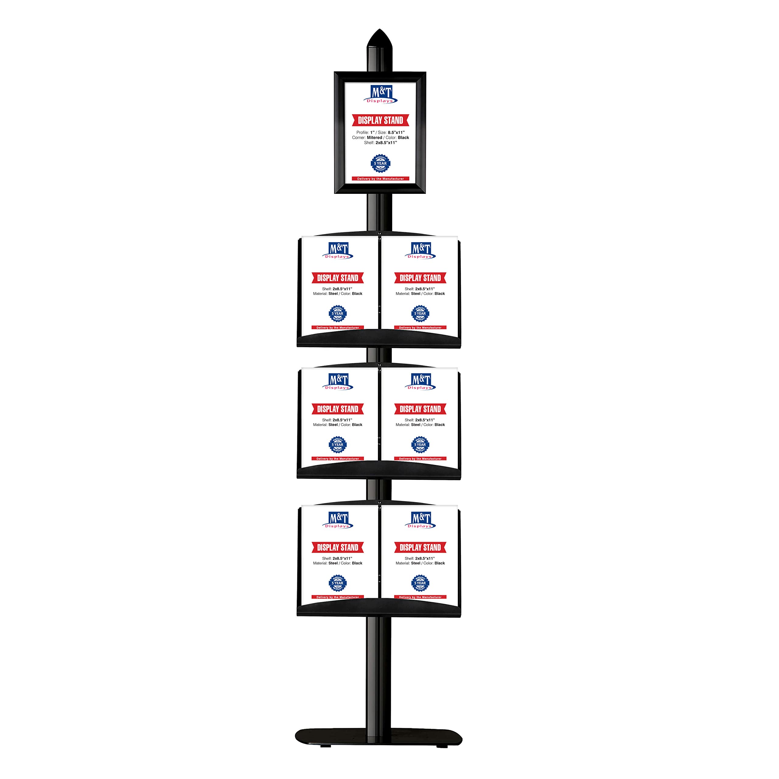 Amazon.com: M&T Displays Free Standing Magazine Brochure Document Sign ...