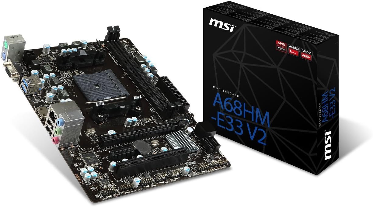 Amazon.com: MSI A68HM-E33 V2 AMD Socket A68H FM2+ mATX Desktop ...