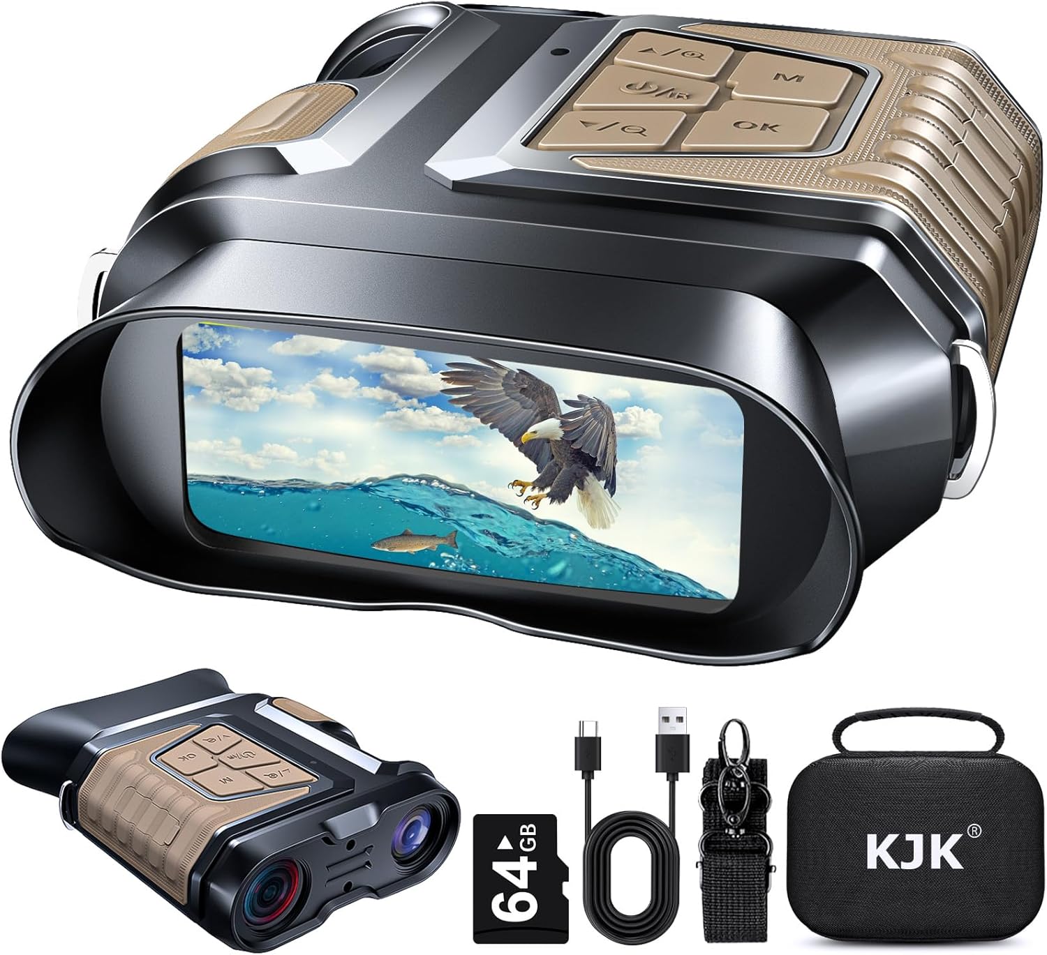 Amazon.com: KJK Night Vision Goggles, True 4K Night Vision Binoculars ...